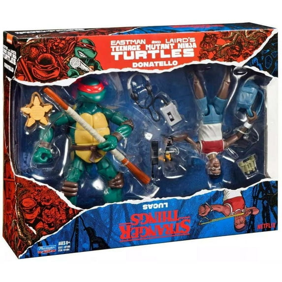 Teenage Mutant Ninja Turtles Stranger Things Donatello & Lucas Action ...