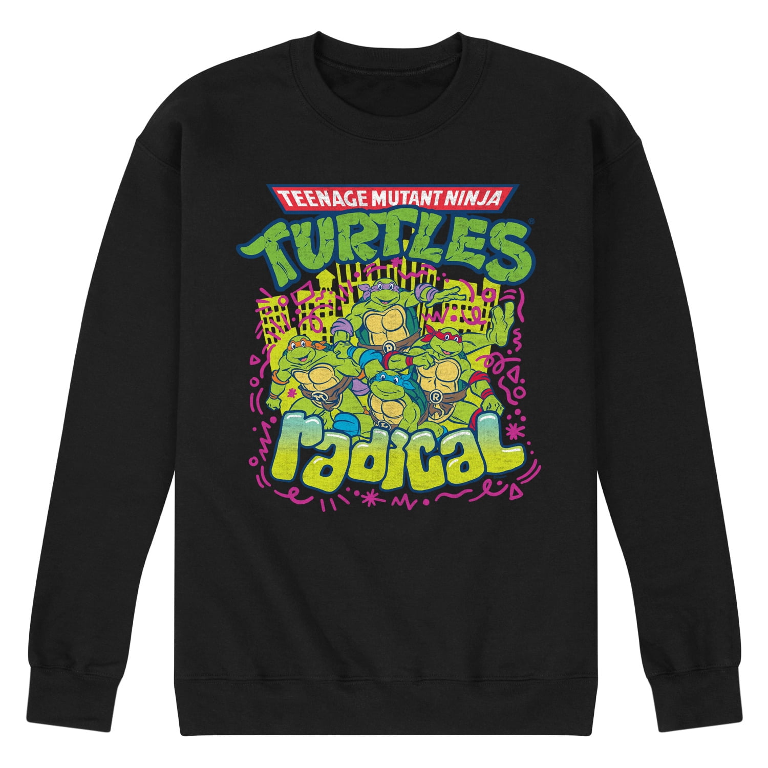 Teenage Mutant Ninja Turtles - TMNT 90s Logo - Men's Crew Neck Fleece ...