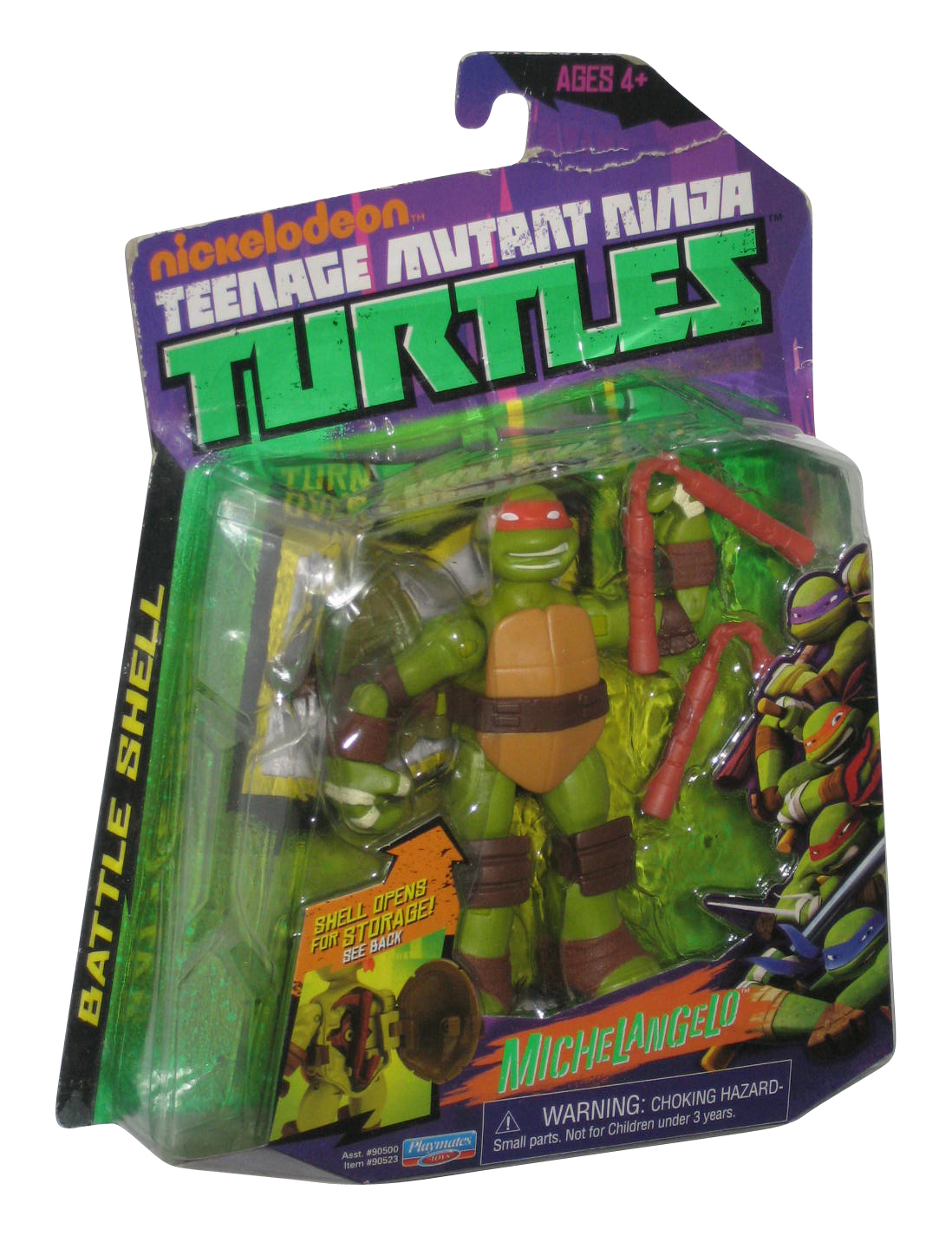 Teenage Mutant Ninja Turtles TMNT Battle Shell Michelangelo Figure ...