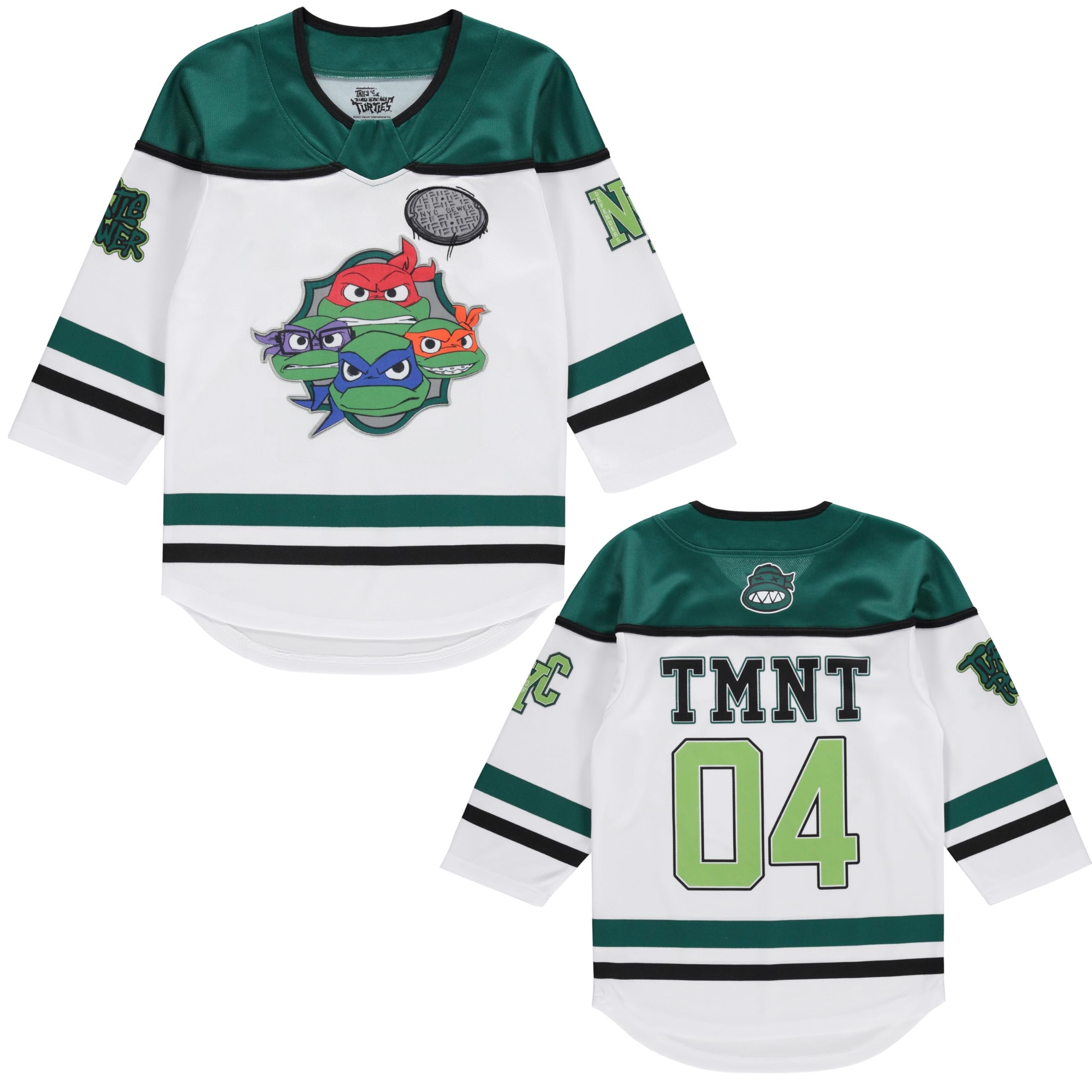 Teenage Mutant Ninja Turtles TMNT Boys 4-20 Long Sleeve Hockey Jersey ...