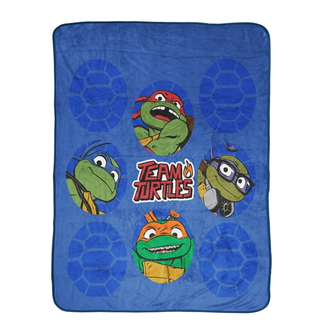 Teenage Mutant Ninja Turtles TMNT Head Kids Throw Blanket, 46 x 60 ...