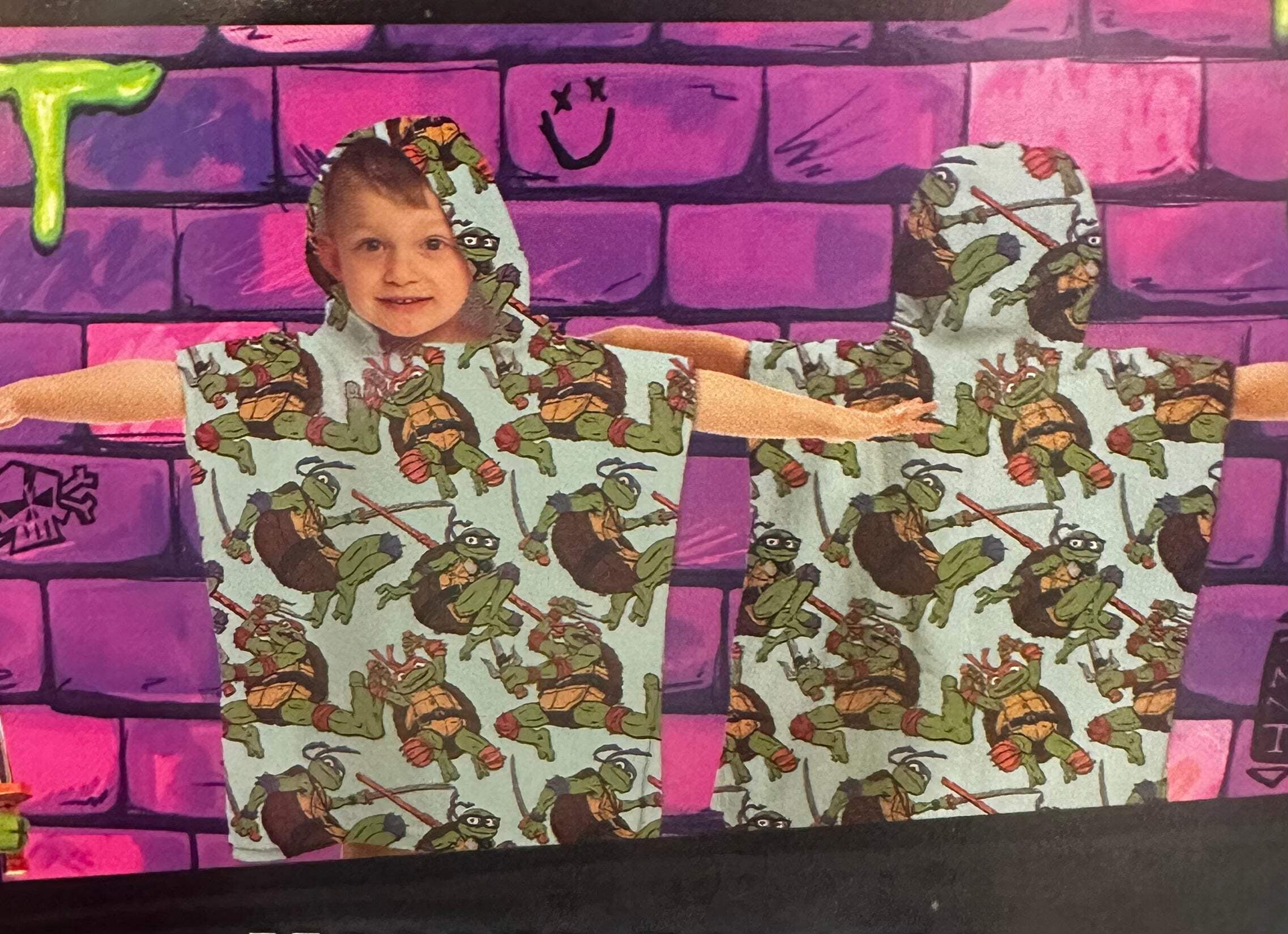 Teenage Mutant Ninja Turtles TMNT - Hooded Kids Towel Poncho "Crime ...