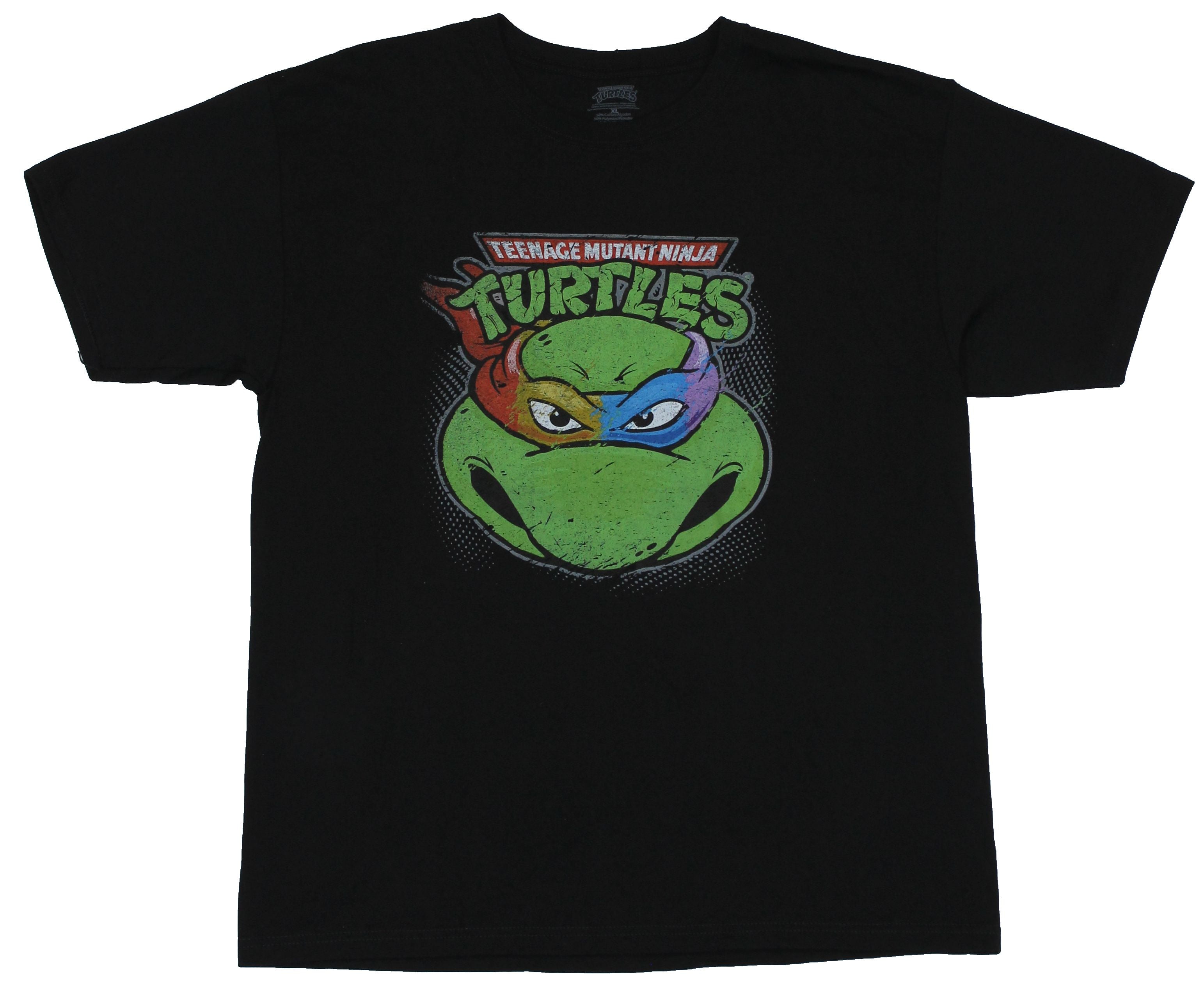 Teenage Mutant Ninja Turtles TMNT Mens T-Shirt - Four Colored Masked ...