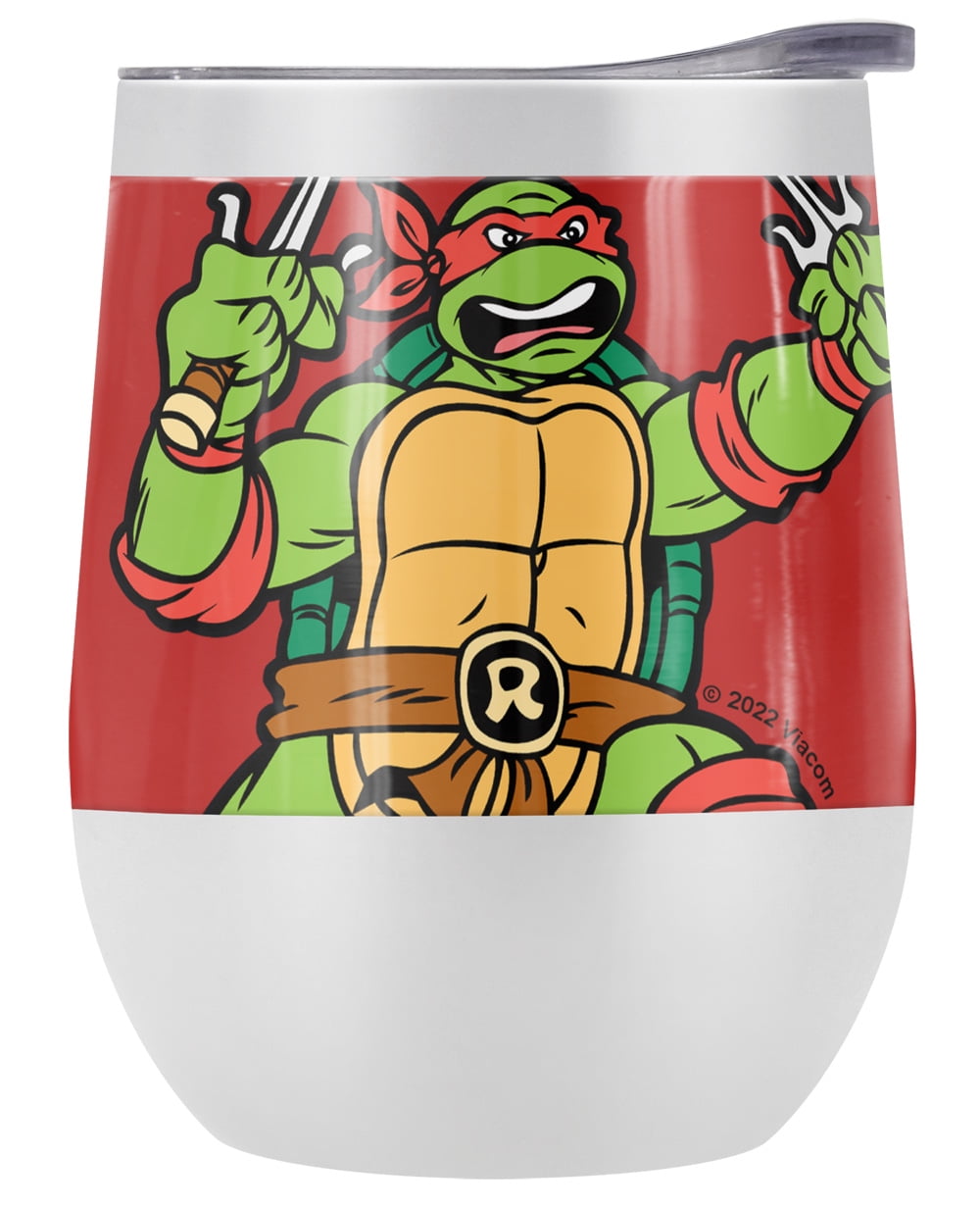 Teenage Mutant Ninja Turtles TMNT Official Raph And Logo 12 oz Stemless ...