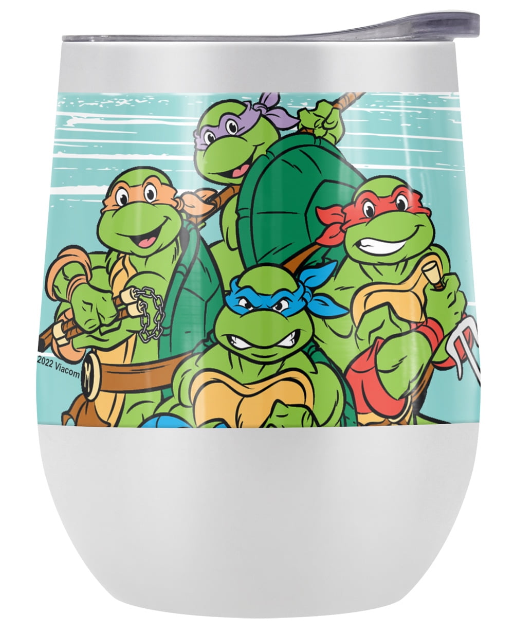 Teenage Mutant Ninja Turtles TMNT Official Turtle Group 12 oz Stemless ...