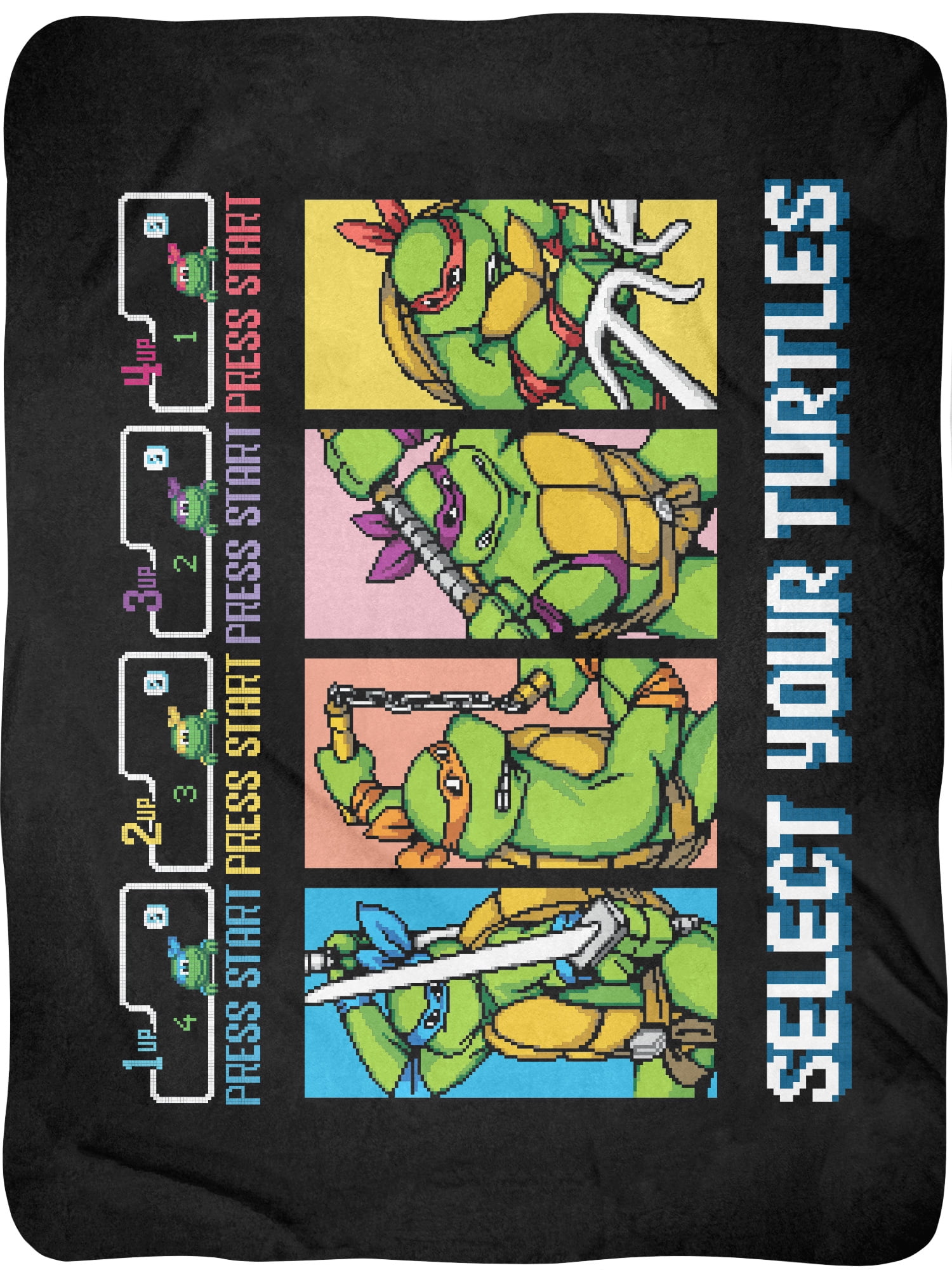 Teenage Mutant Ninja Turtles Throw Blanket - Select Your Turtles Pixel ...