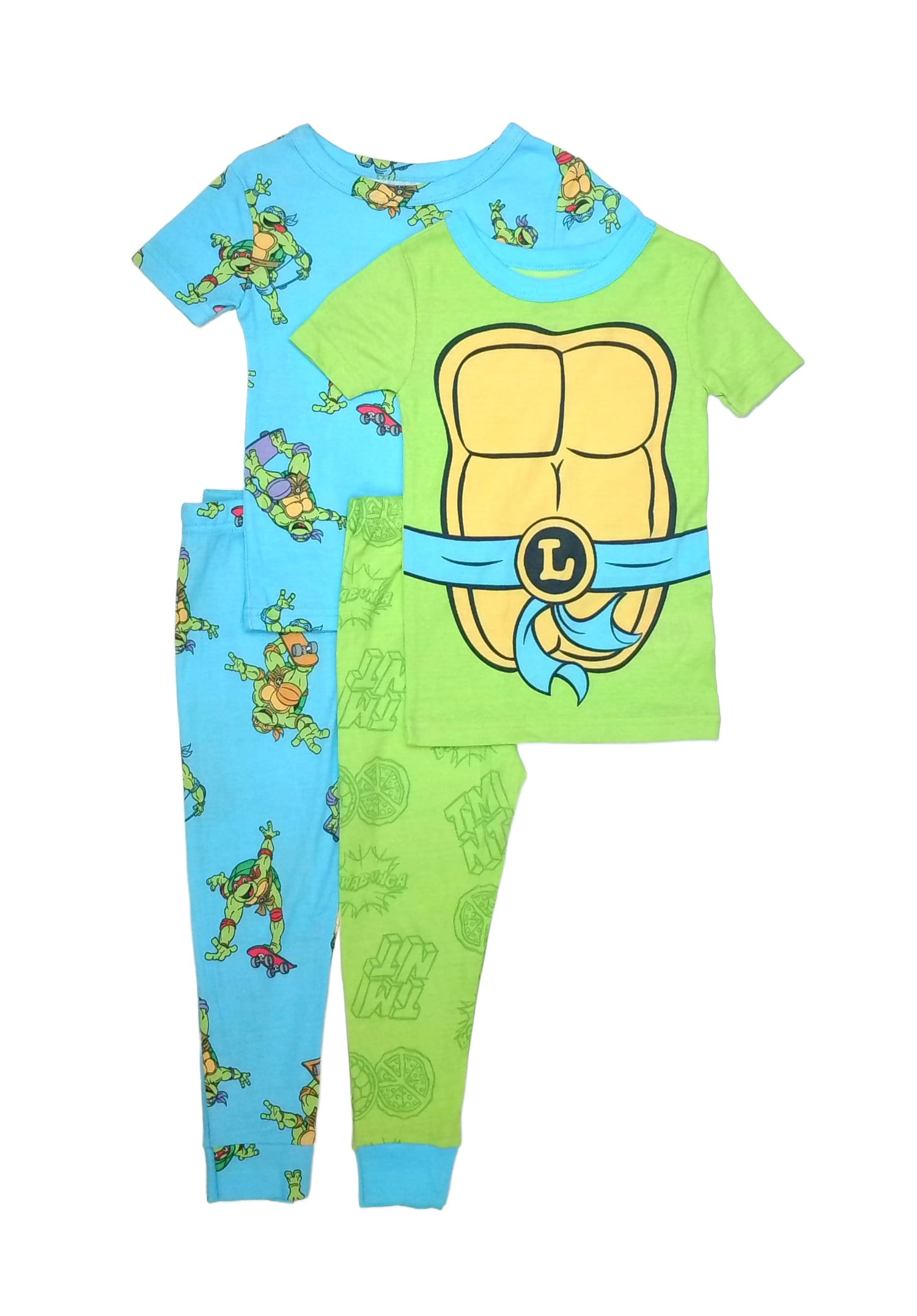 Teenage Mutant Ninja Turtles Toddler Boy's 4-Piece Leo Costume Print ...