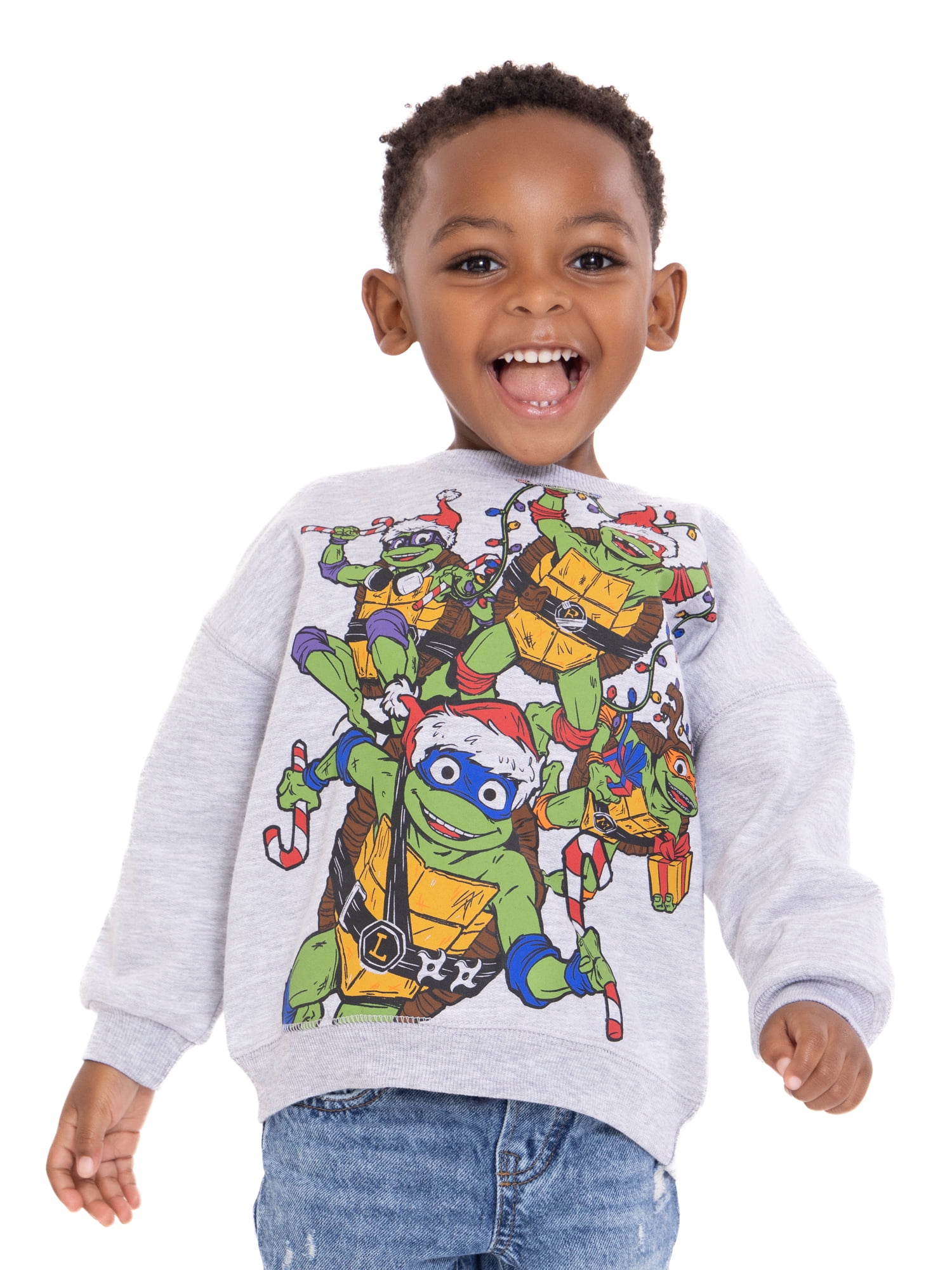 Teenage Mutant Ninja Turtles Toddler Boys Holiday Graphic Crewneck ...