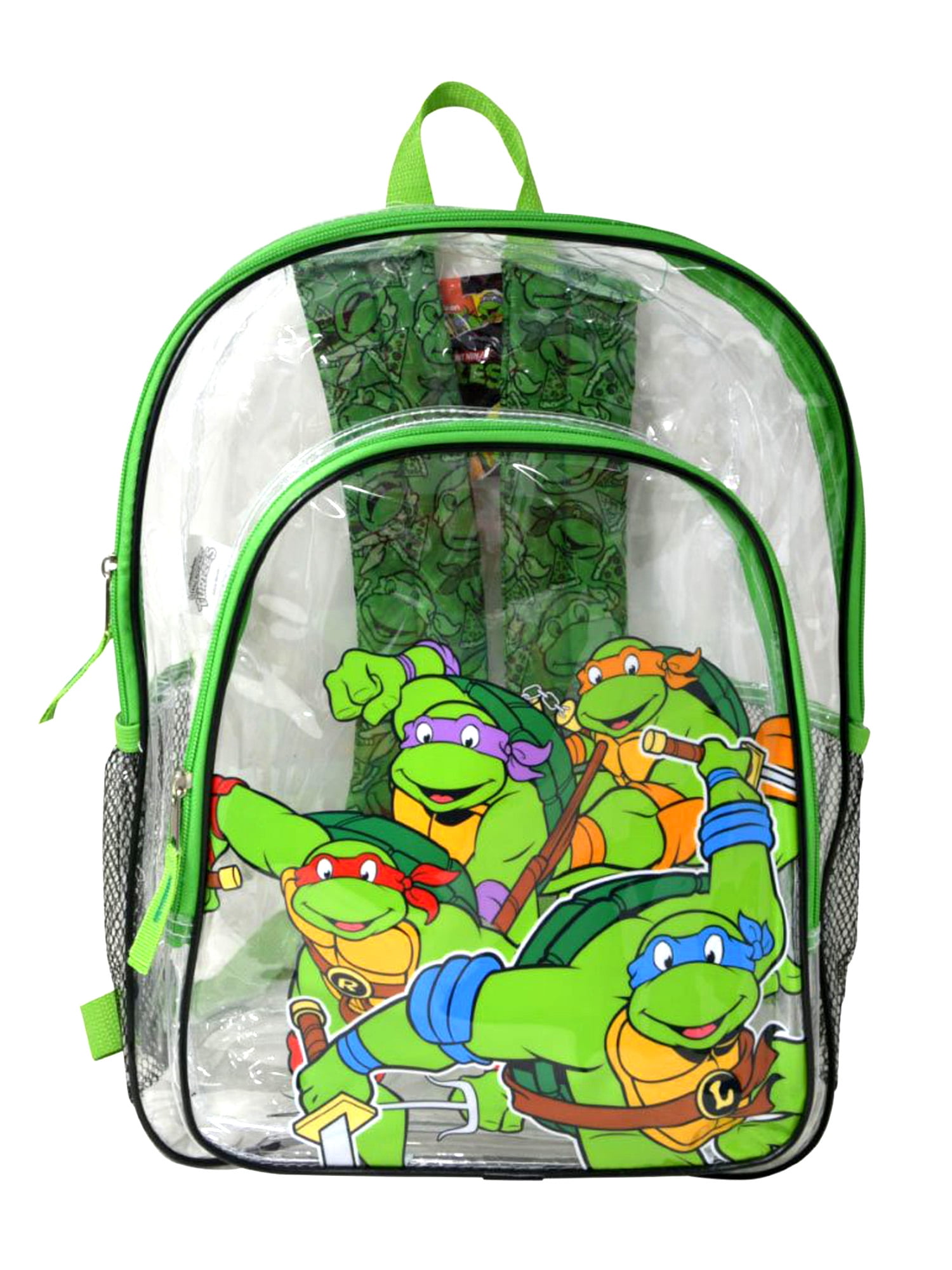 Teenage Mutant Ninja Turtles Transparent Backpack Clear 16" Nickelodeon ...