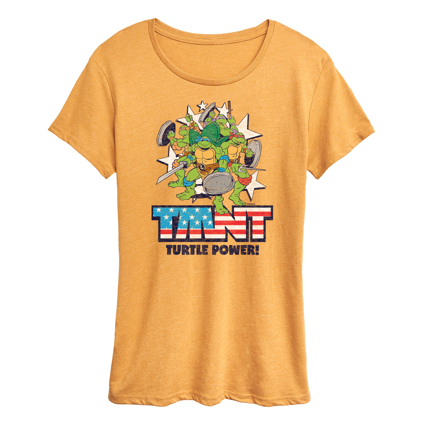 Teenage Mutant Ninja Turtles - Turtle Power Americana - Women's Short Sleeve Tee - Walmart.com