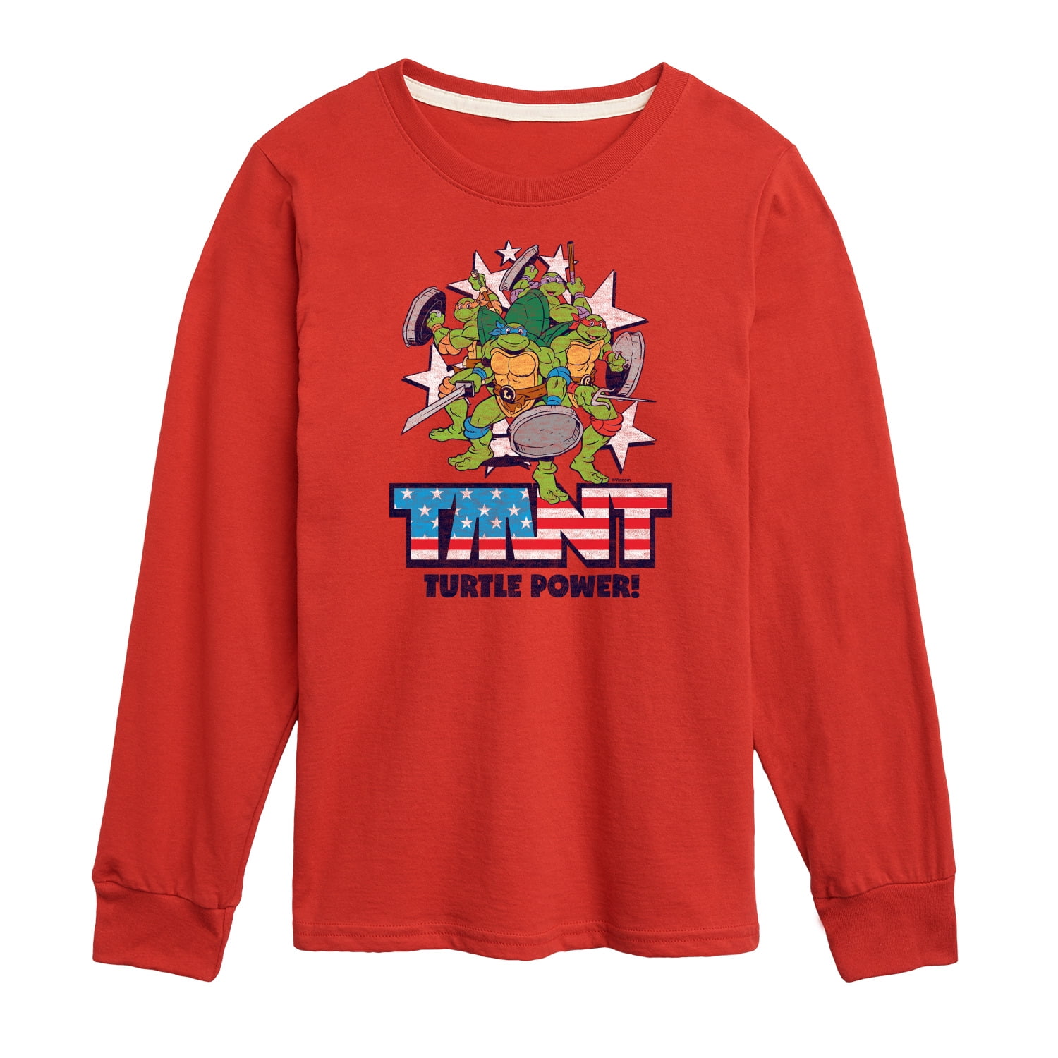 Teenage Mutant Ninja Turtles - Turtle Power Americana - Youth Long Sleeve Tee - Walmart.com