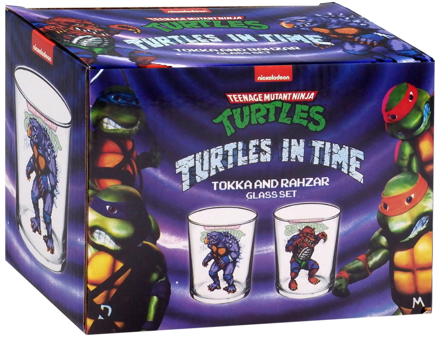 Teenage Mutant Ninja Turtles Turtles in Time Tokka & Rahzar Glass Set ...