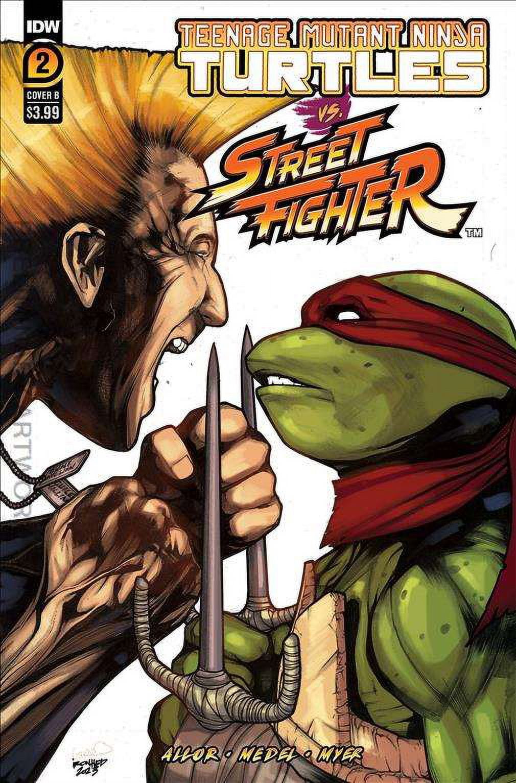 Teenage Mutant Ninja Turtles Vs. Street Fighter #2B VF ; IDW Comic Book ...