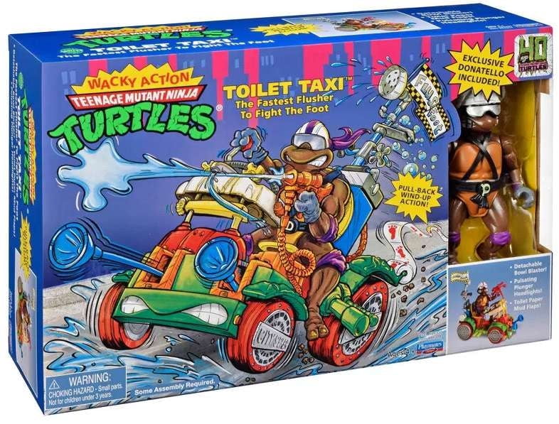 Teenage Mutant Ninja Turtles Wacky Action Toilet Taxi Vehicle & Action ...