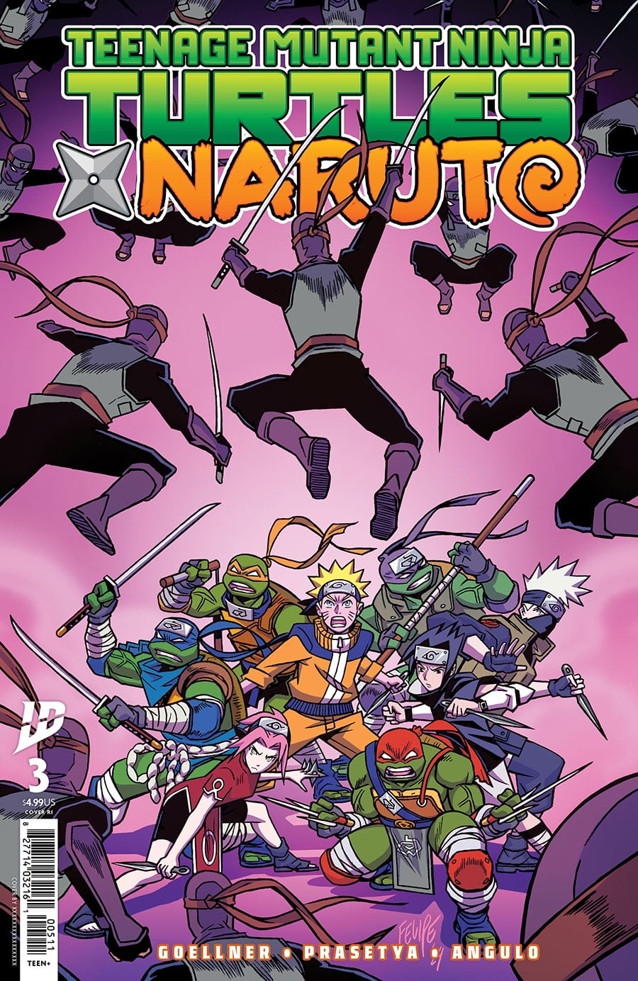 Teenage Mutant Ninja Turtles X Naruto #3E VF ; IDW Comic Book - Walmart.com