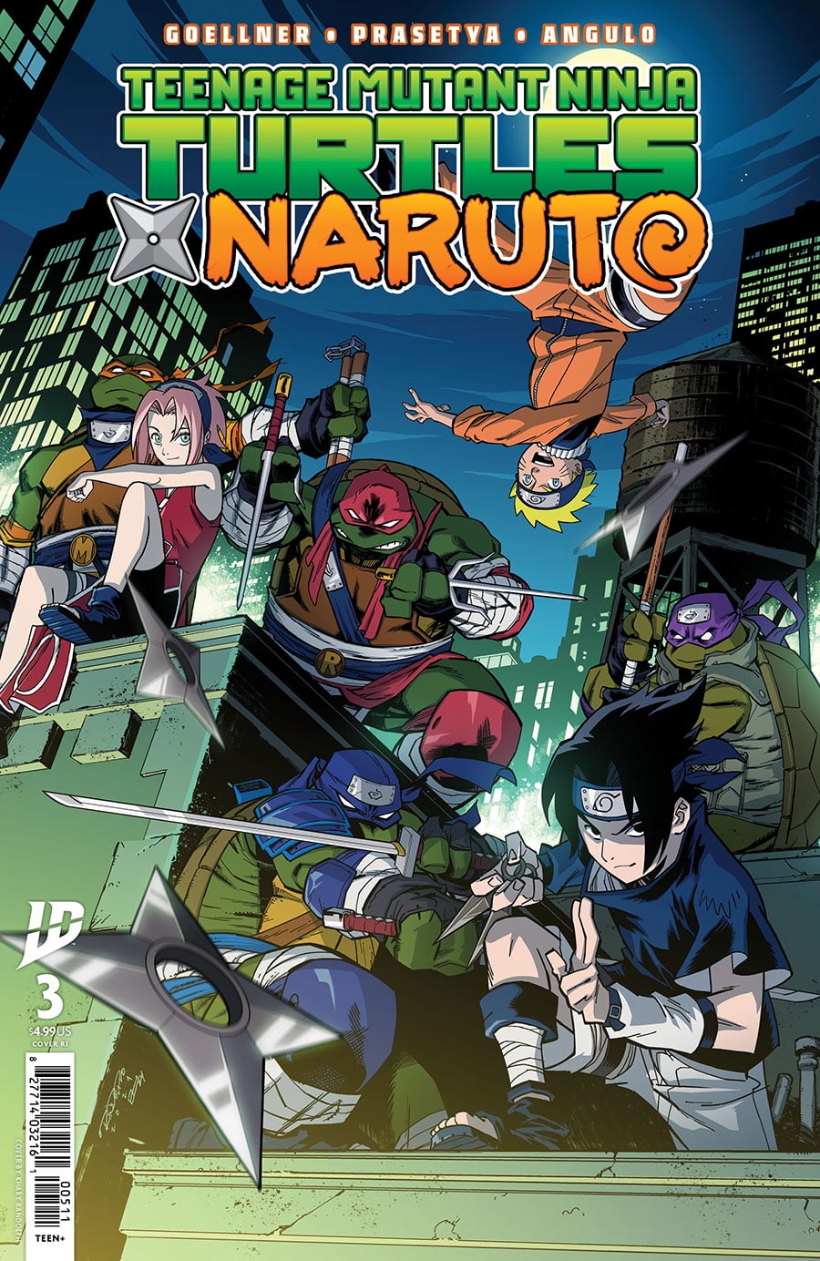 Teenage Mutant Ninja Turtles X Naruto #3F VF ; IDW Comic Book - Walmart.com