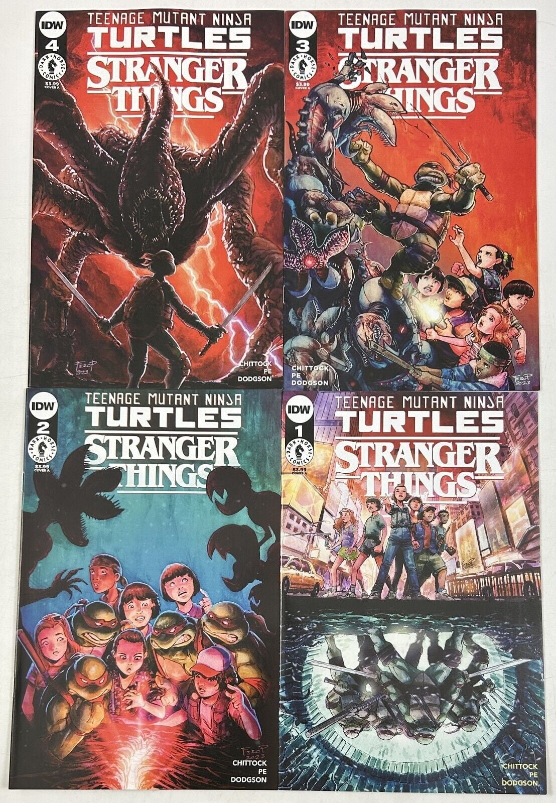 Teenage Mutant Ninja Turtles X Stranger Things #1-4 VF/NM complete ...
