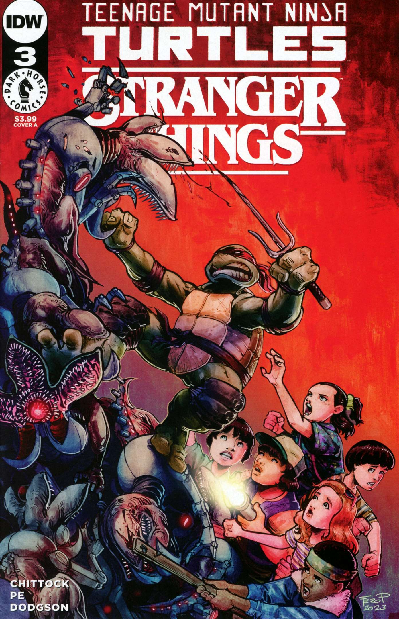Teenage Mutant Ninja Turtles X Stranger Things #3A VF ; IDW Comic Book ...