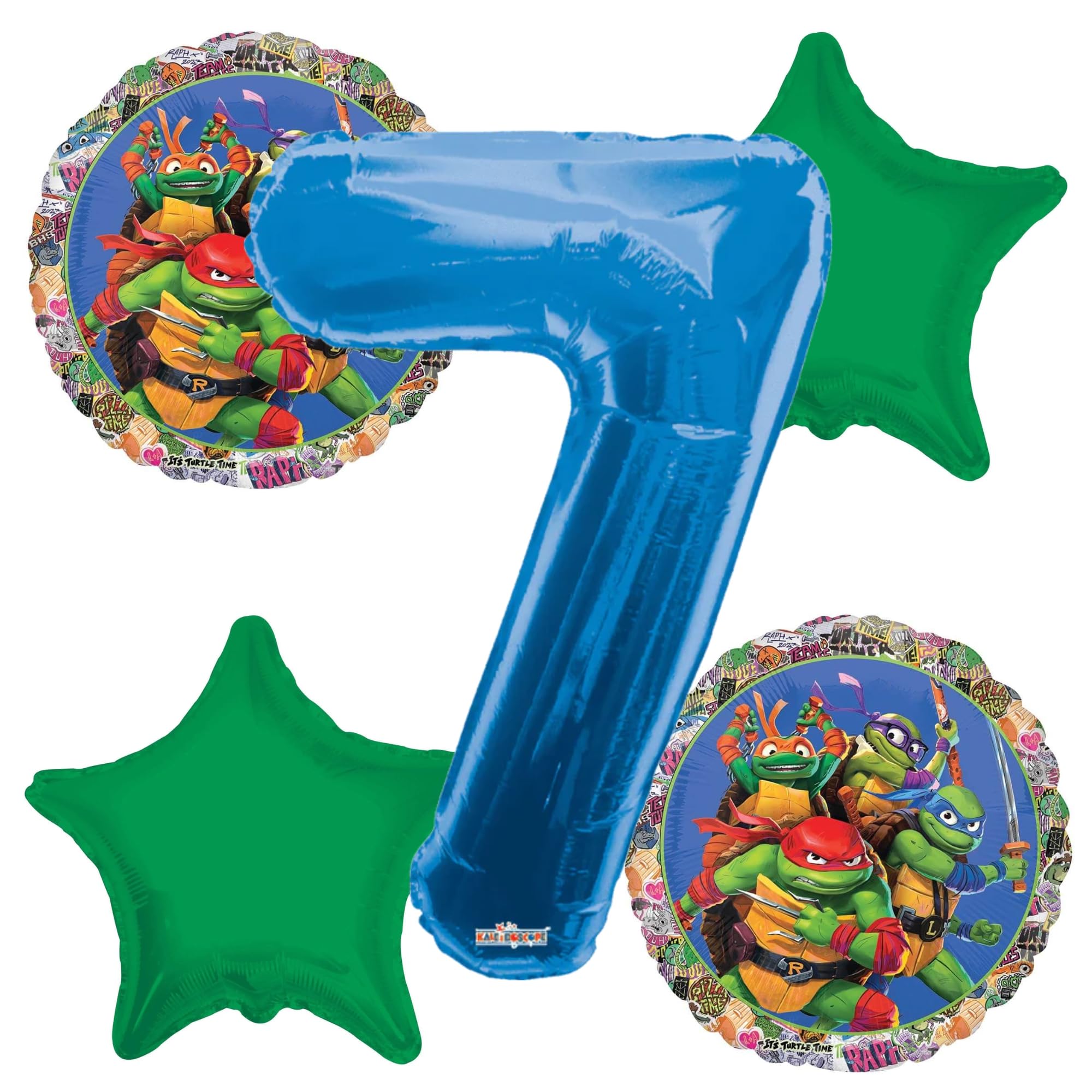 Teenage Turtle 7th Birthday Balloons - For A TMNT Seven Year Old Mutant ...