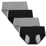 Teenager Girl's Breathable Cotton Period Panties Pack of 4pcs Menstrual ...