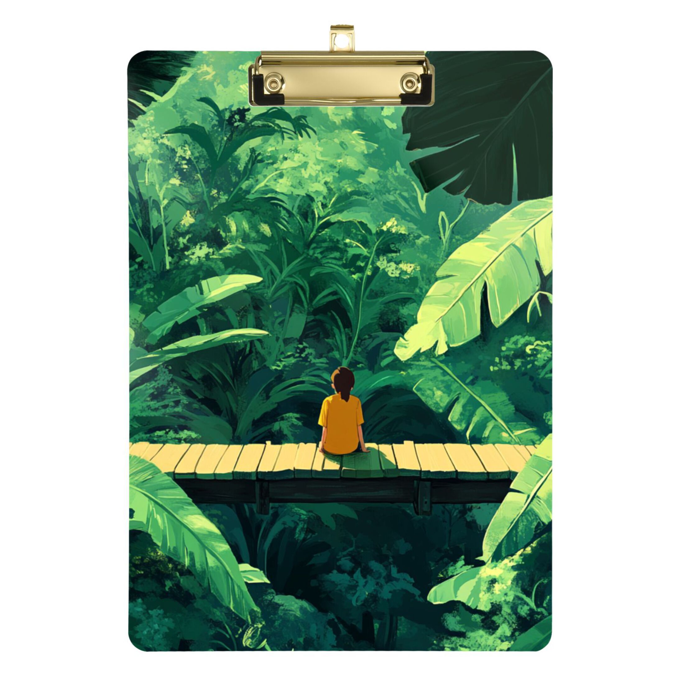 Teenager in The Forest Acrylic Clipboard with Gold Clip for Classroom ...