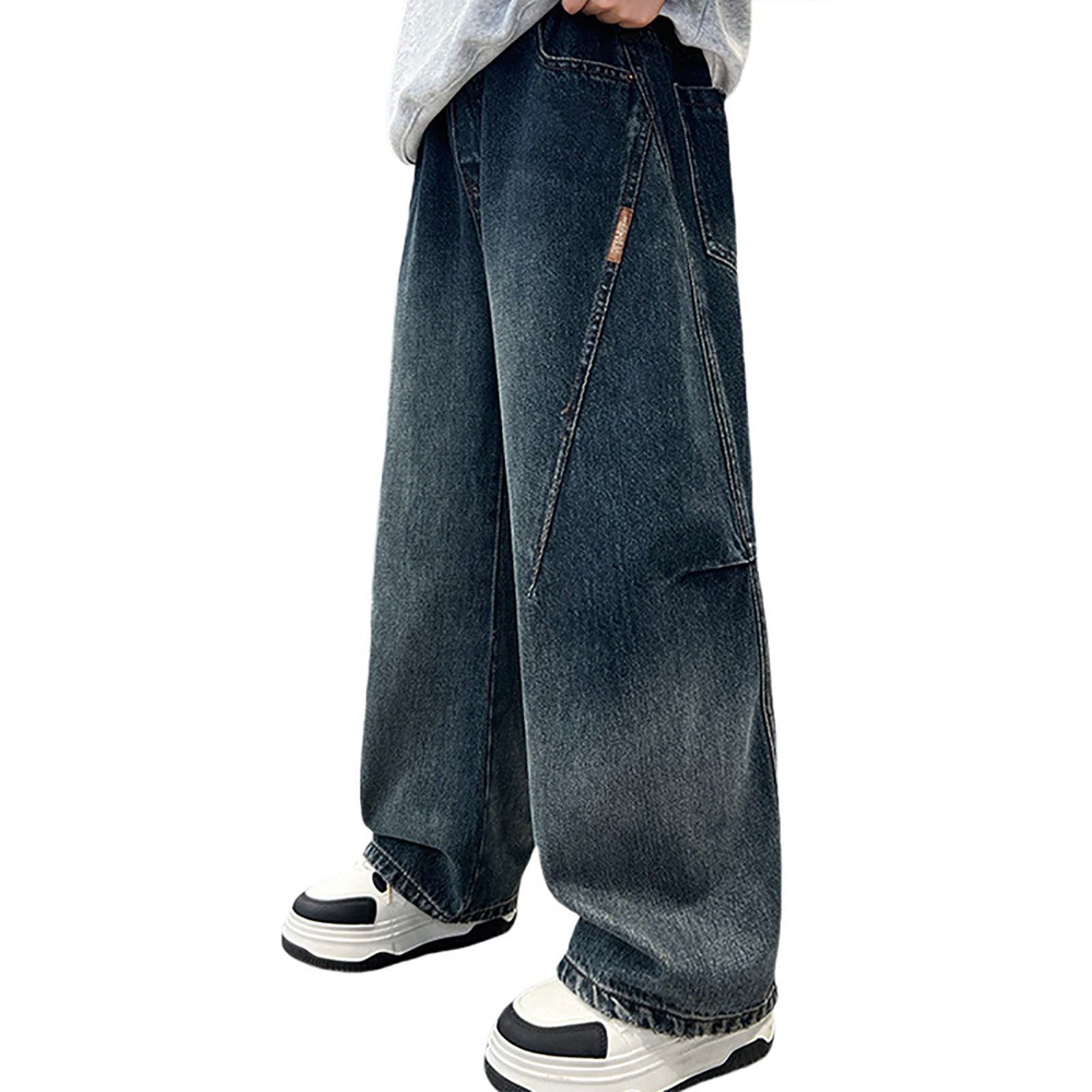 Teenagers' Classic Denim Jeans with Roomy Leg Design, Smooth and ...
