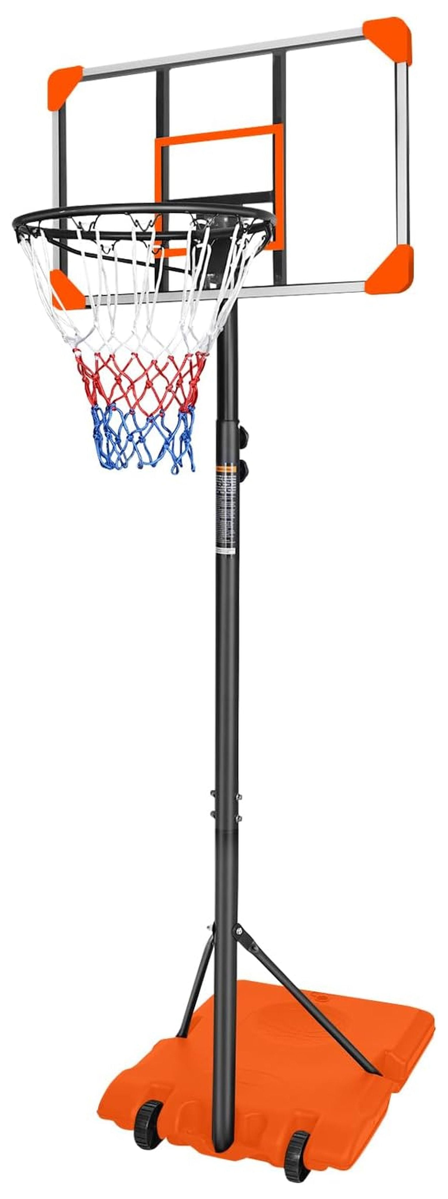 Teenagers Height Adjustable 5.6-7 'Basket 28" Backboard Portable Basket ...