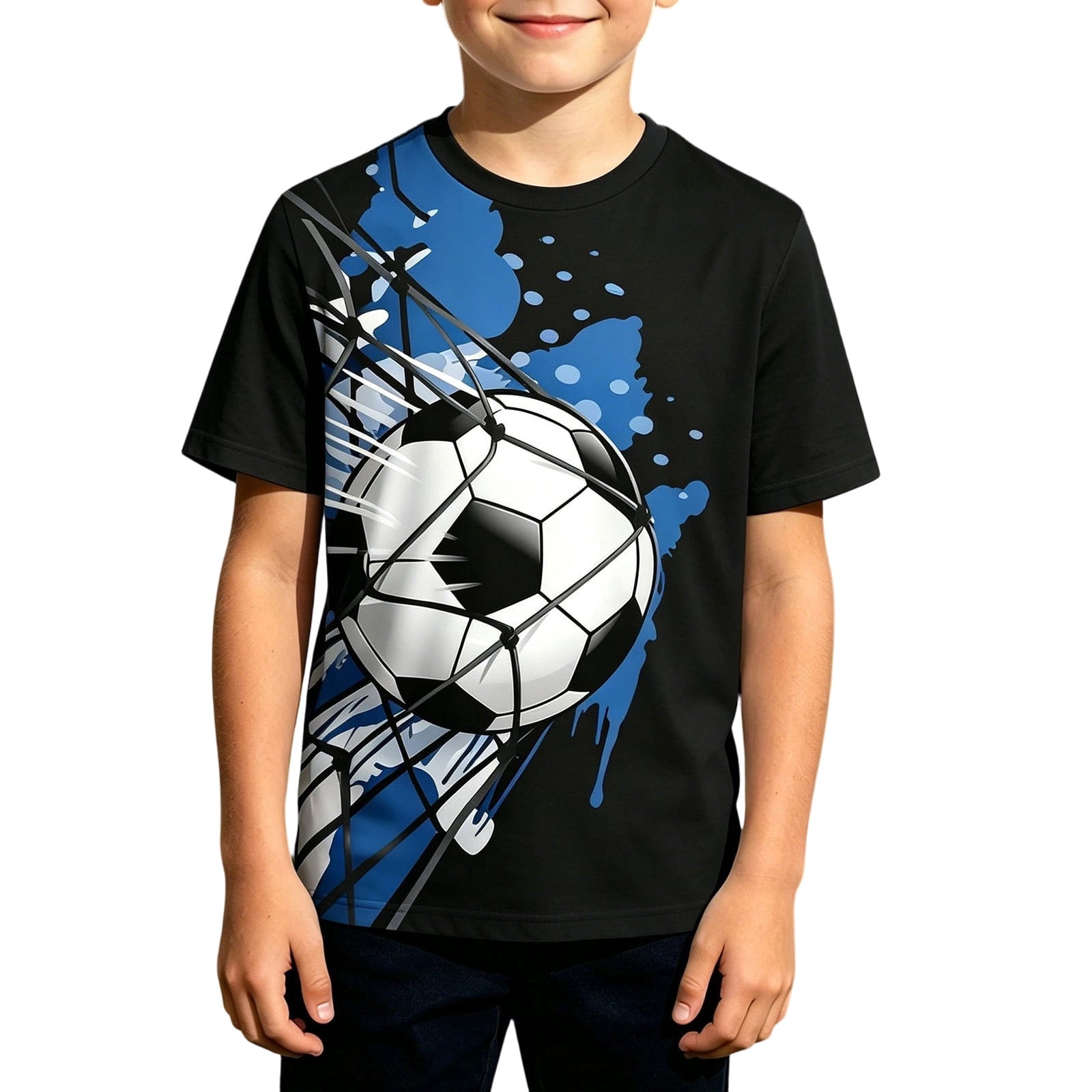 Teens Boys Casual Pullover Football Themed Training Color Blocked Kids ...