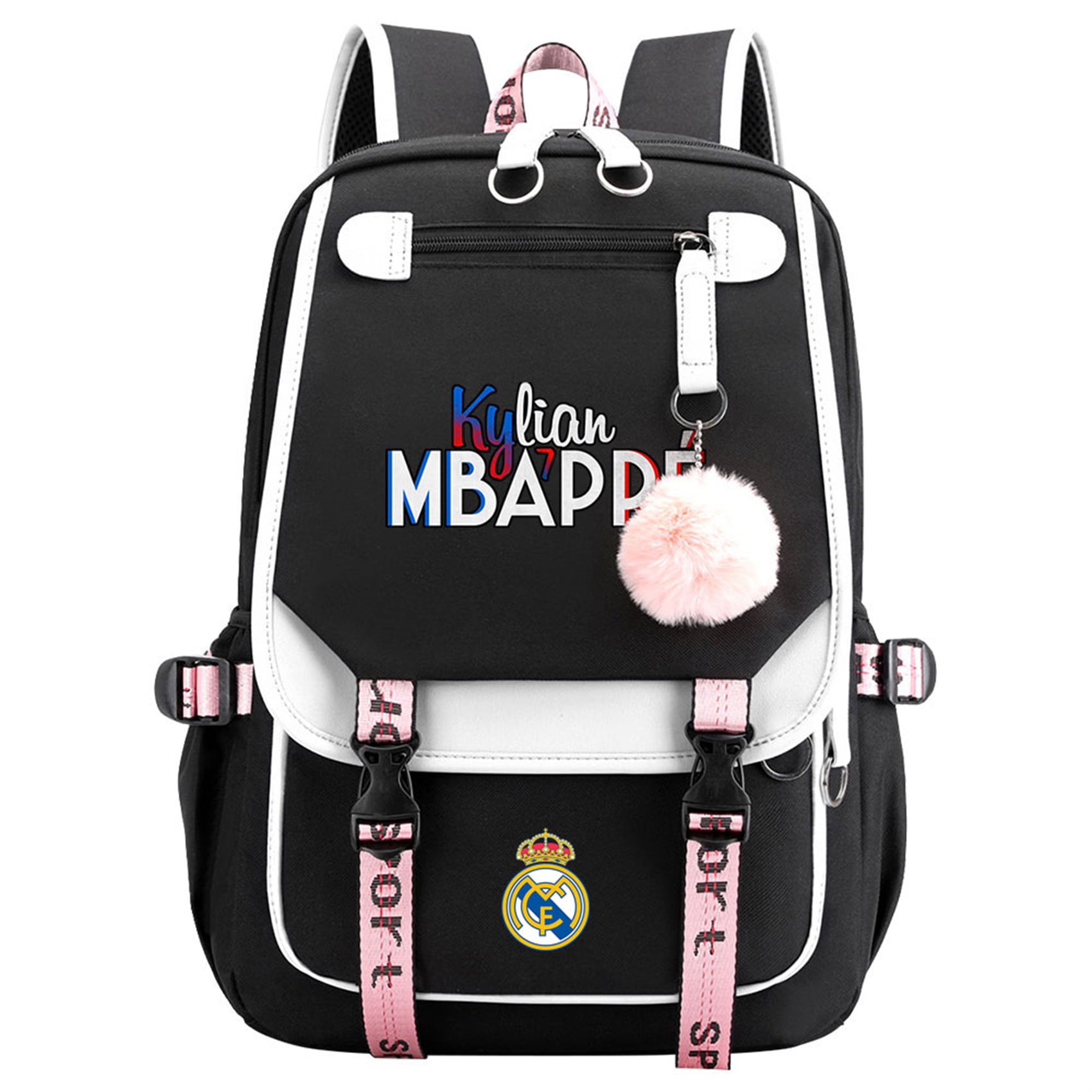 Teens Casual Kylian Mbappe Backpack with USB Port Waterproof Knapsack ...