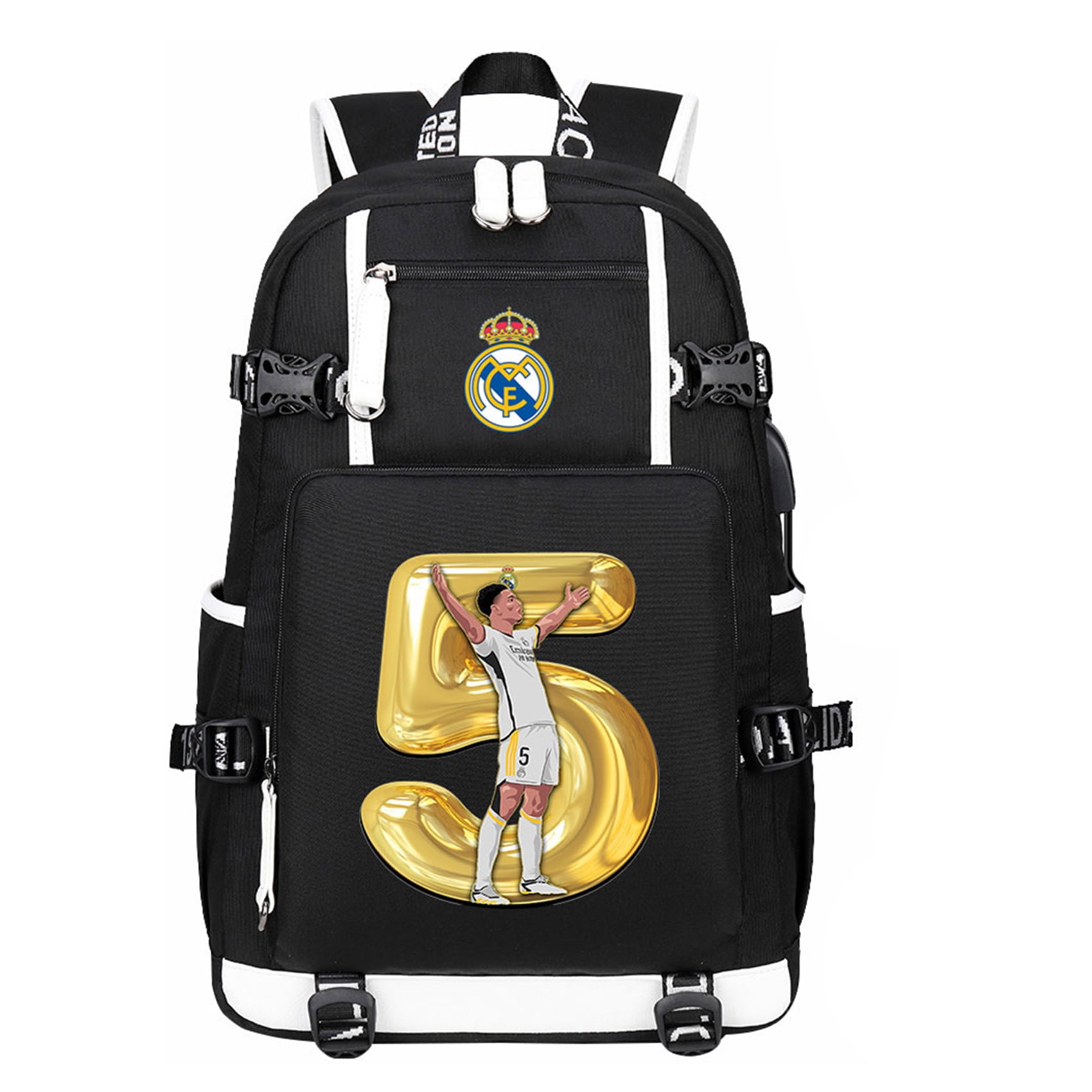 Teens Classic Jude Bellingham Backpack with USB Charging Port ...