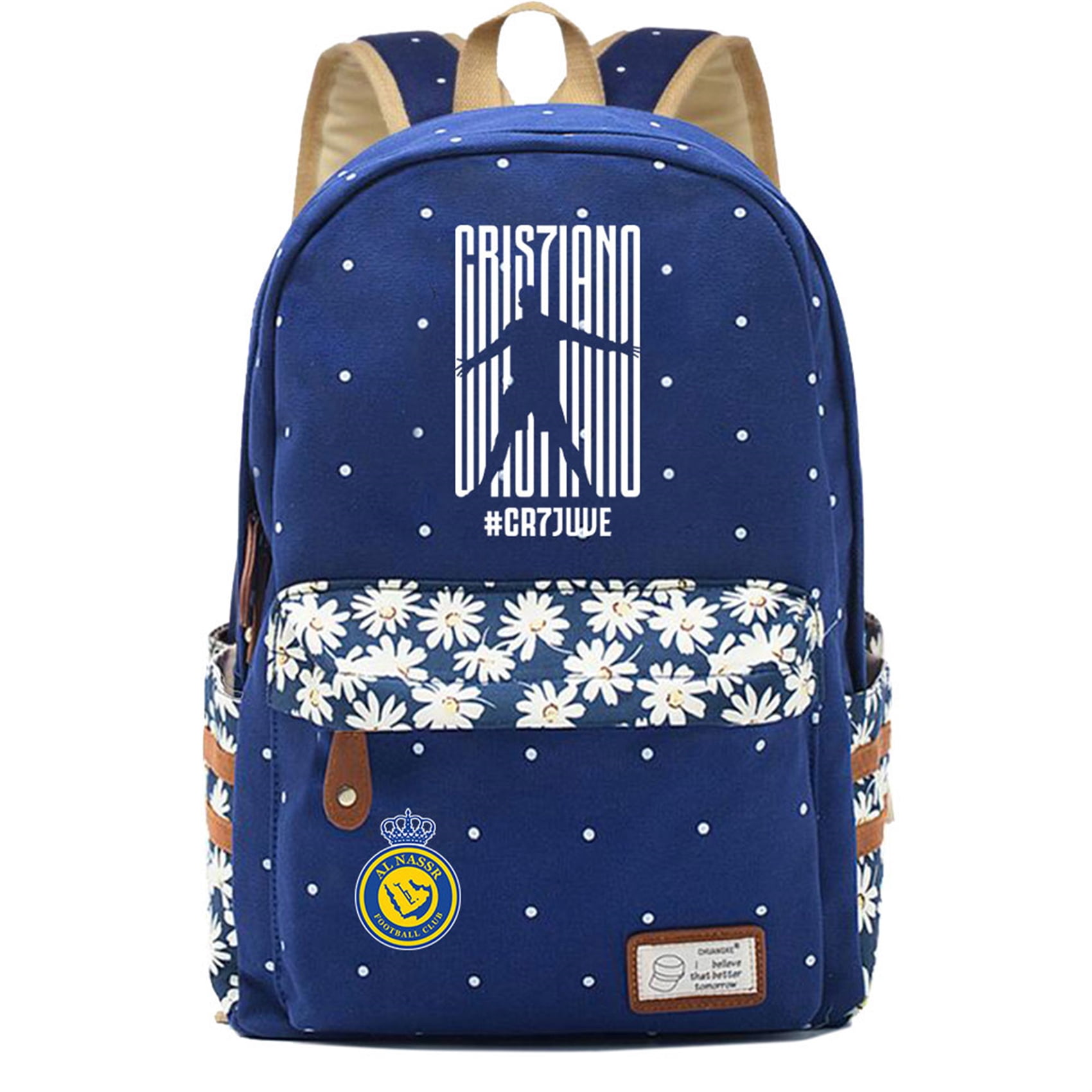 Teens Cristiano Ronaldo Backpack Waterproof CR7 Book Bag Student Back ...
