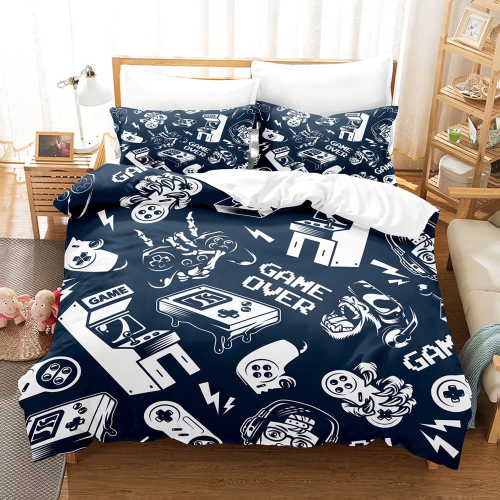 Teens Gamepad Duvet Cover Modern Gamer Comforter Cover for Kids Boys ...