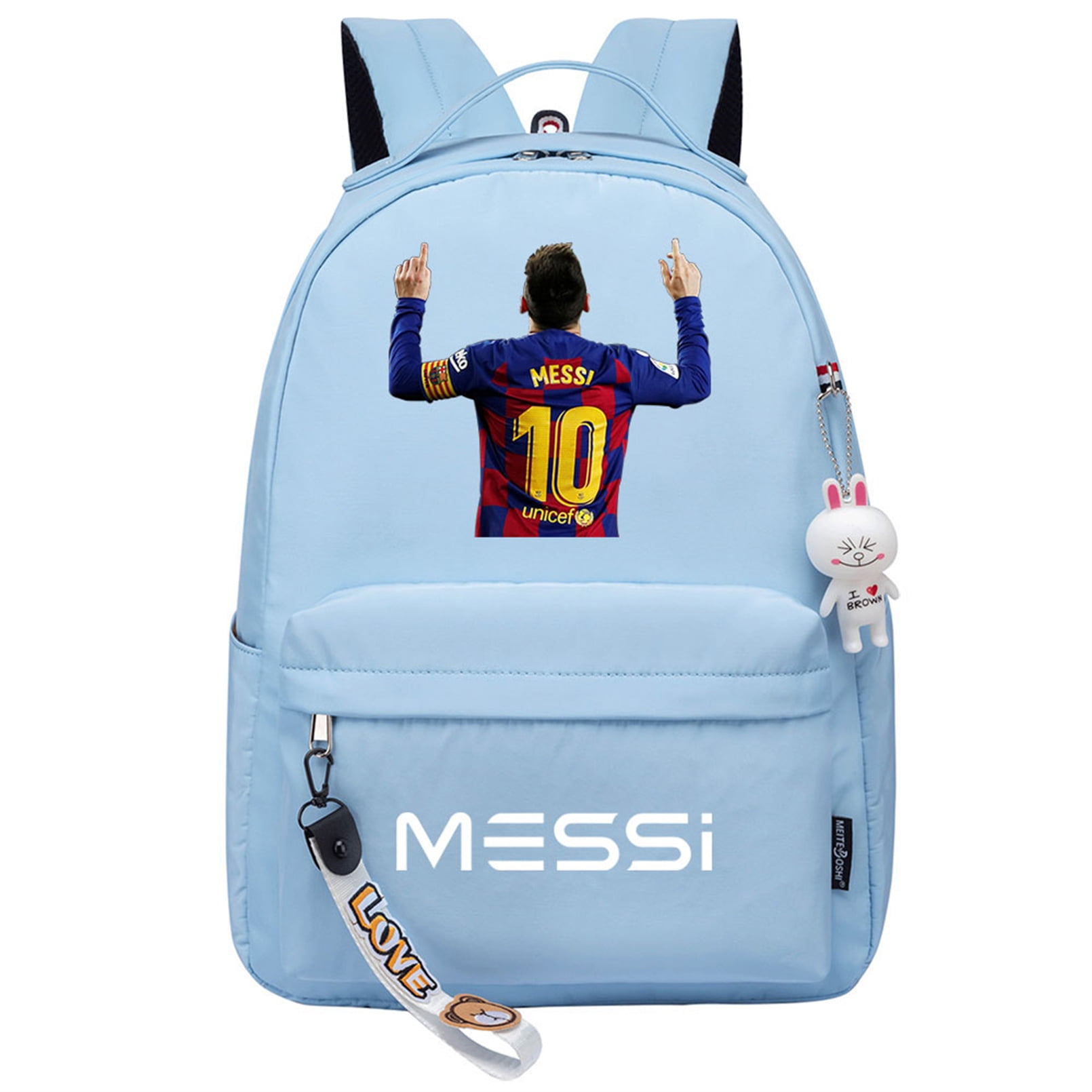 Teens Messi_10 Canvas Book Bags-Lightweight Graphic Travel Knapsack ...