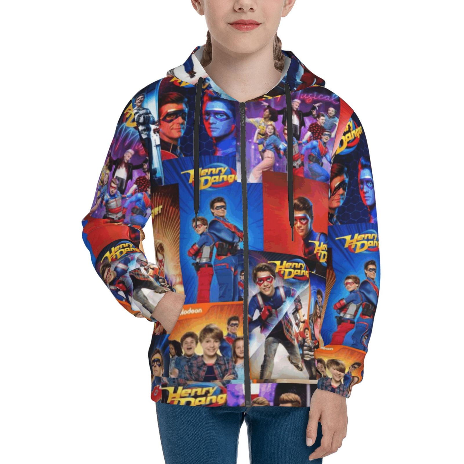 Teens Sweatshirt Henry Danger Youth Jacket Zip Hoodie Pullover Hooded ...