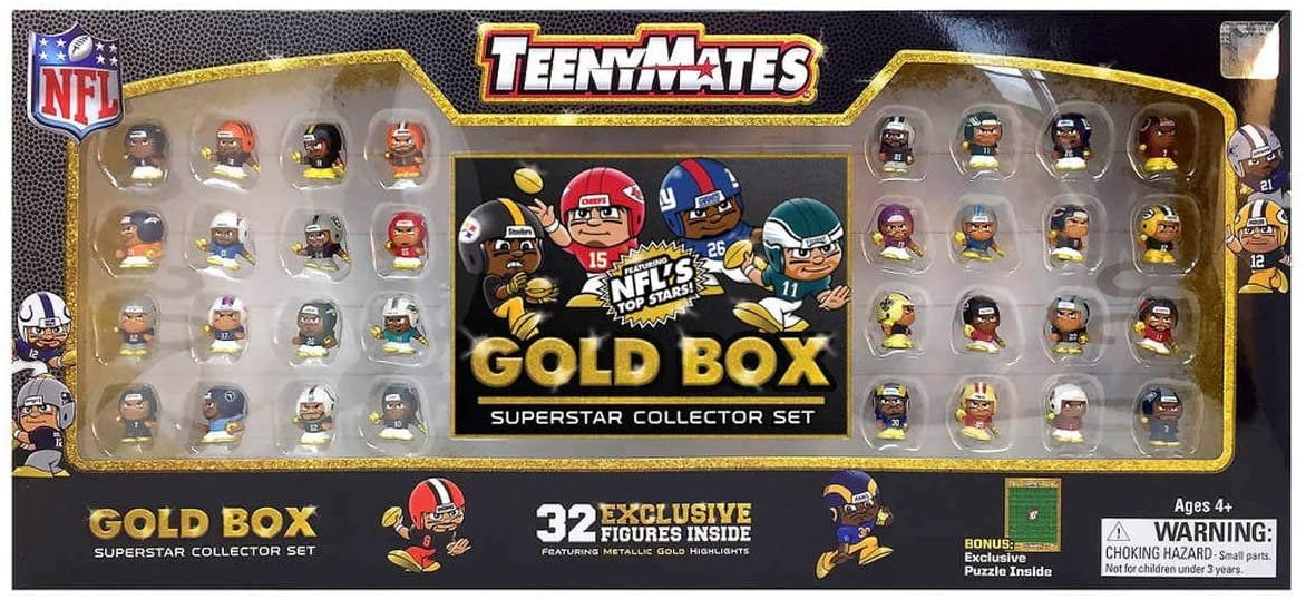 Teenymates NFL Action Mini Gold Box Superstar Collector Set, 32 ...