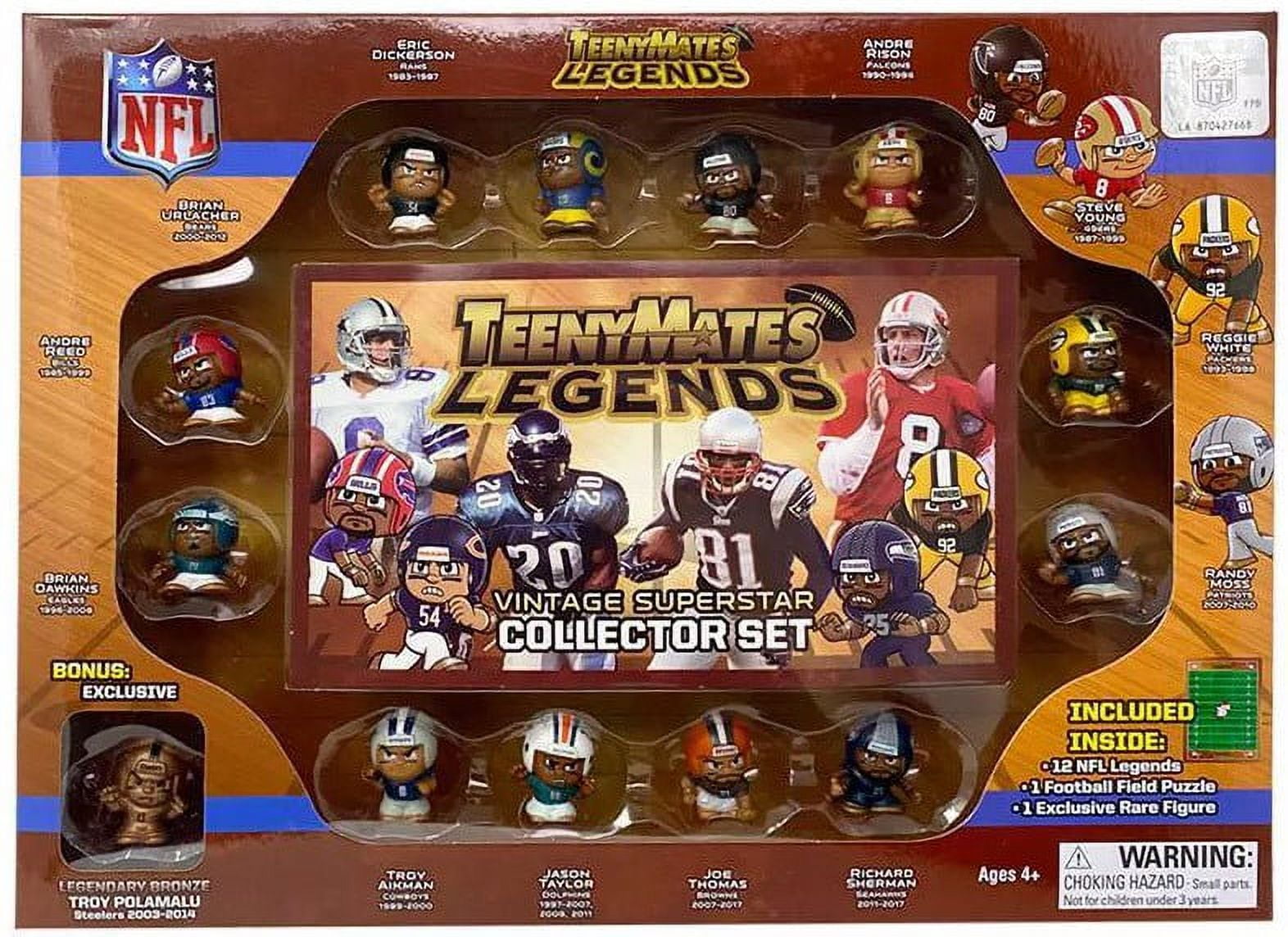 Teenymates NFL Legends Vintage Superstar Collectors Set - 1-inch Action ...