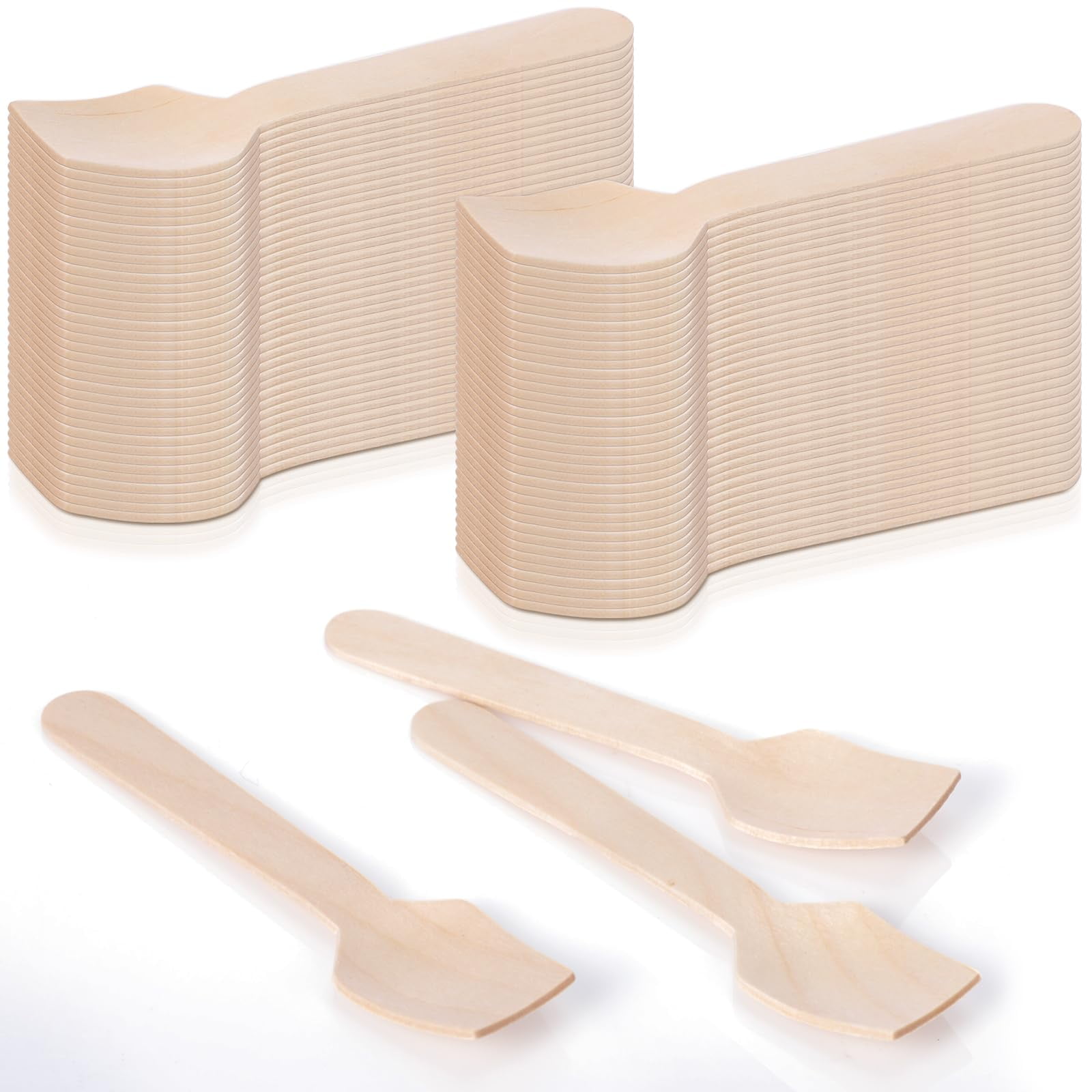 Teenyyou 3000 Pcs Mini Wooden Spoons 3.74 Inches Disposable Tasting ...