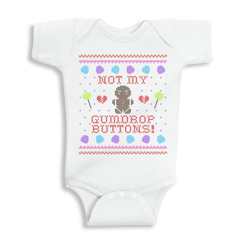 TeesAndTankYou Not My Gumdrop Buttons Gingerbread Man Christmas Baby ...