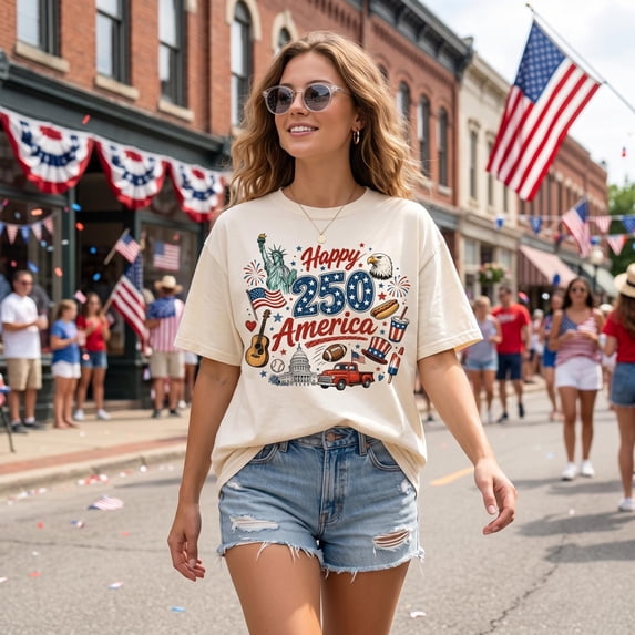Teeso 1776-2026 US 250th Anniversary Shirt, Happy 250th T-Shirt, Doodle ...