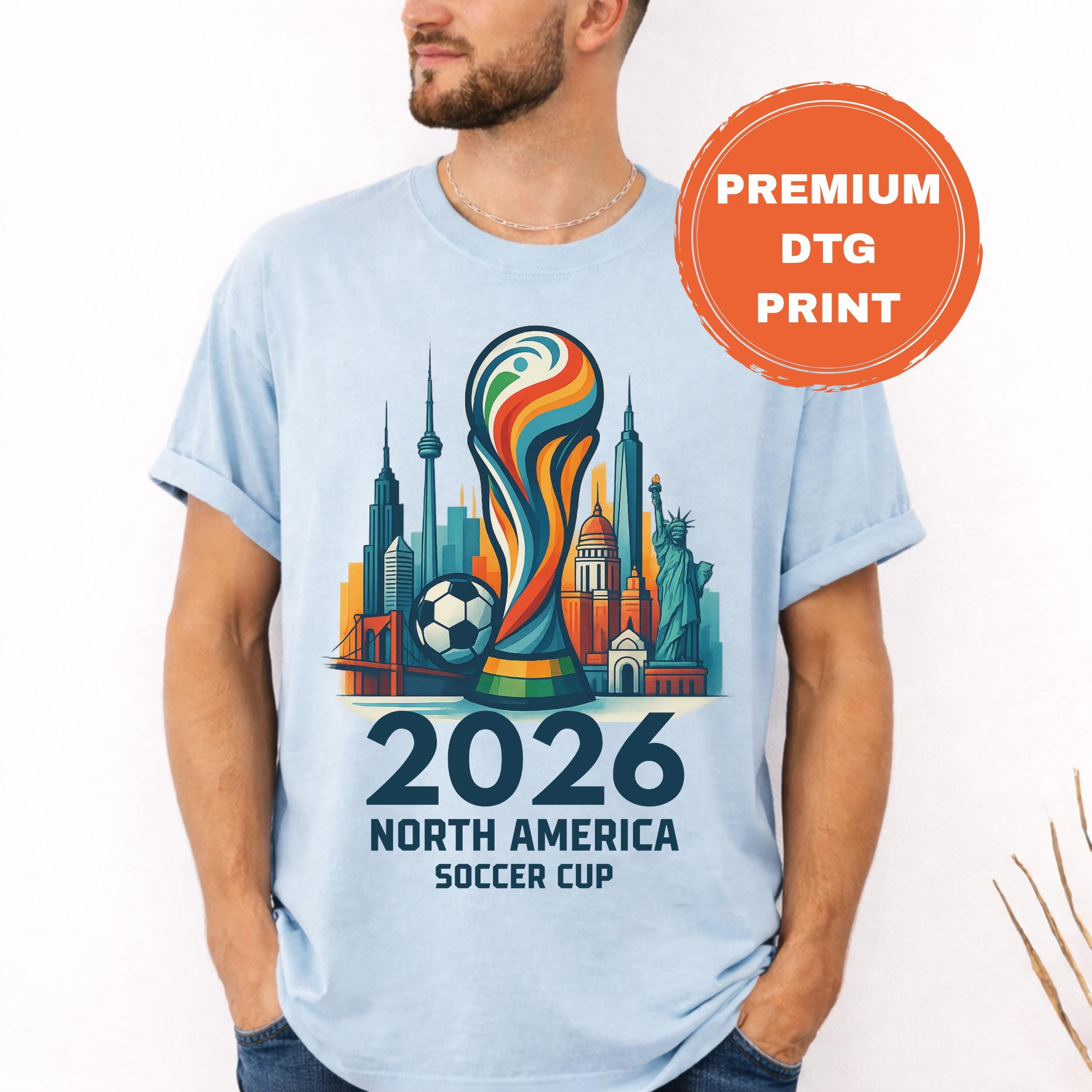 Teeso 2026 Soccer Cup Shirt: Vintage North America Graphic - Cotton Tee ...