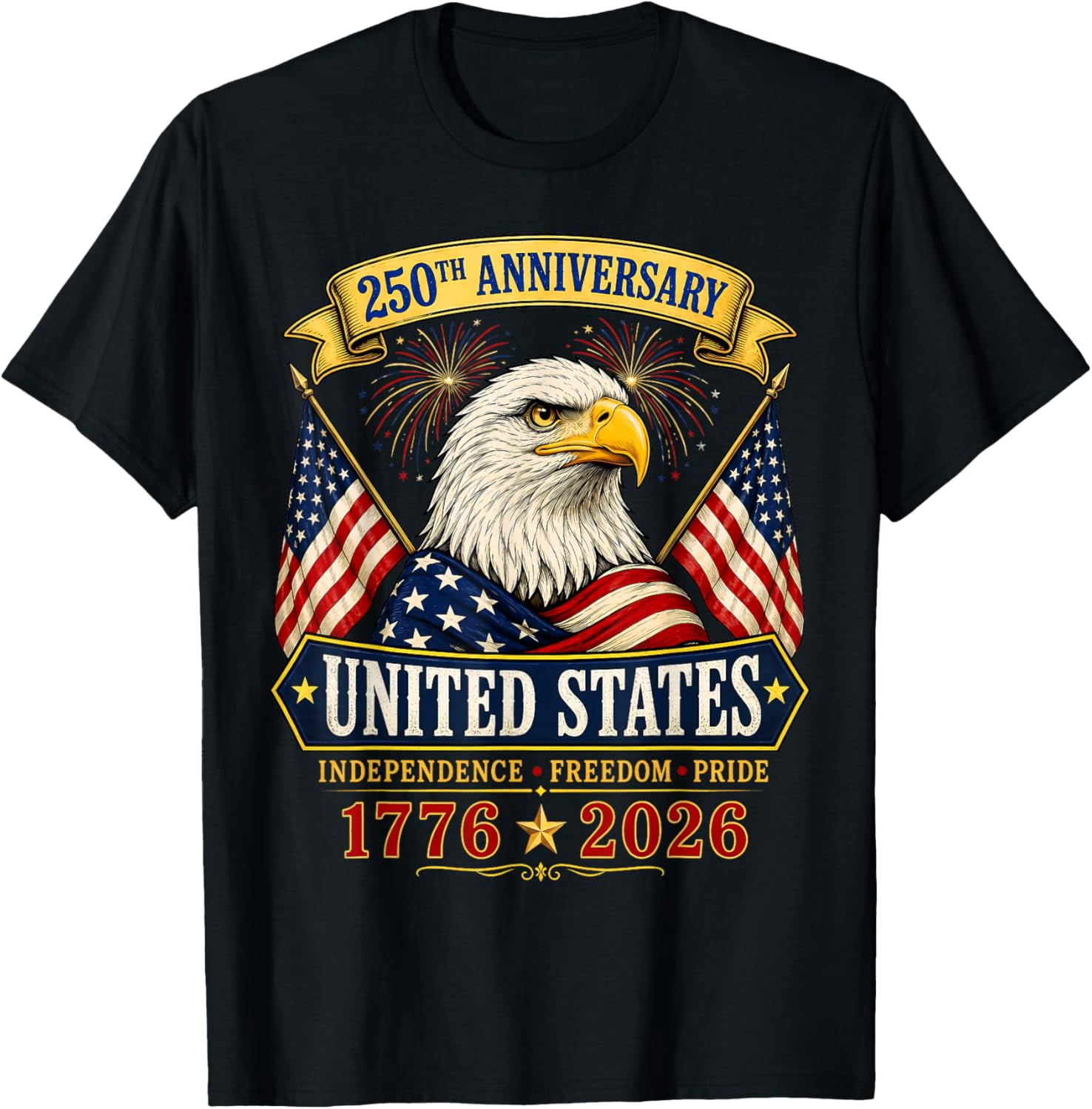 Teeso 250 Anniversary USA 4th of July Patriotic 250 Years American T ...