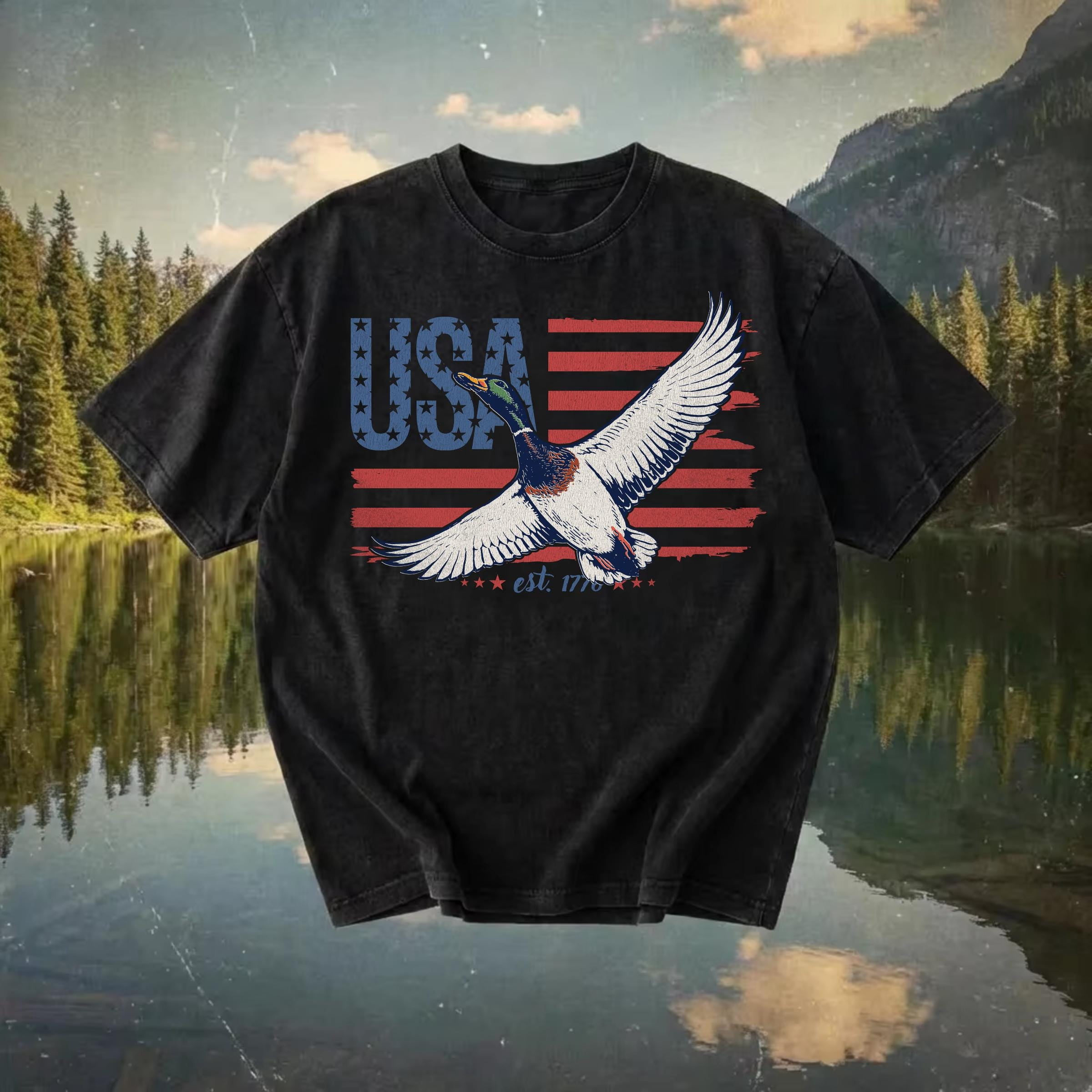 Teeso 250th anniversary Shirt, Mallard Duck Hunting Gift, Vintage USA ...