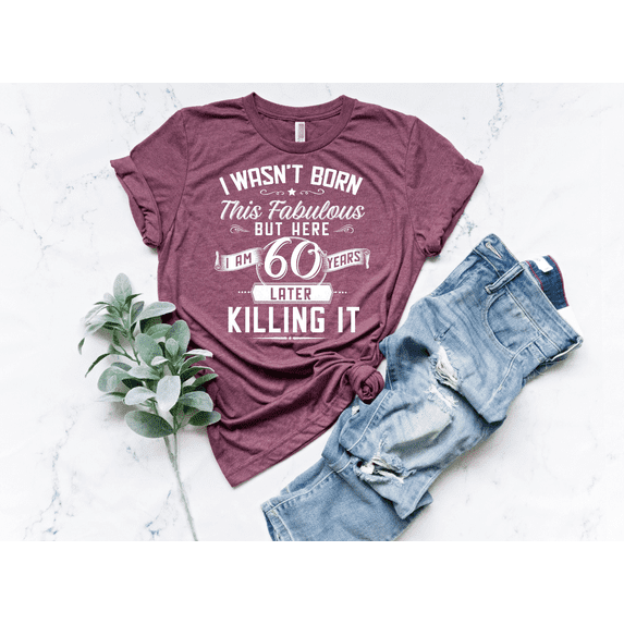 Teeso 60th Birthday T shirt, Vintage 1963 Shirt, Birthday Shirt with ...