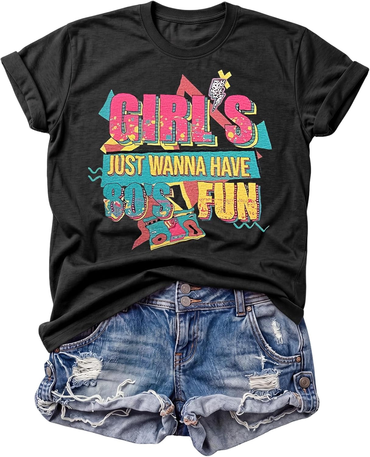 Teeso 80s Shirts for Women Vintage 80's Theme Party Disco Shirt 1980s ...