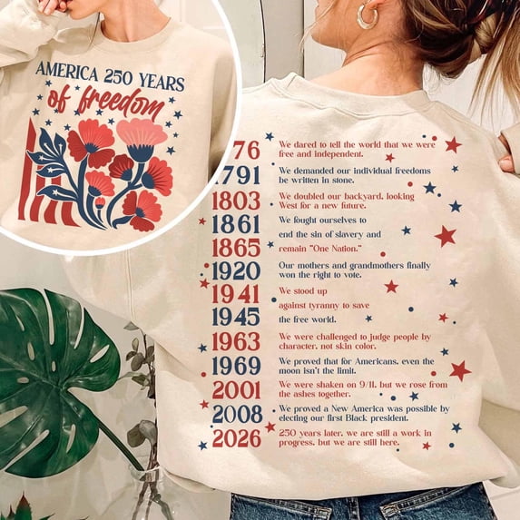 Teeso America 250 Years Shirt, 1776-2026 US Sestercentennial Sweatshirt ...