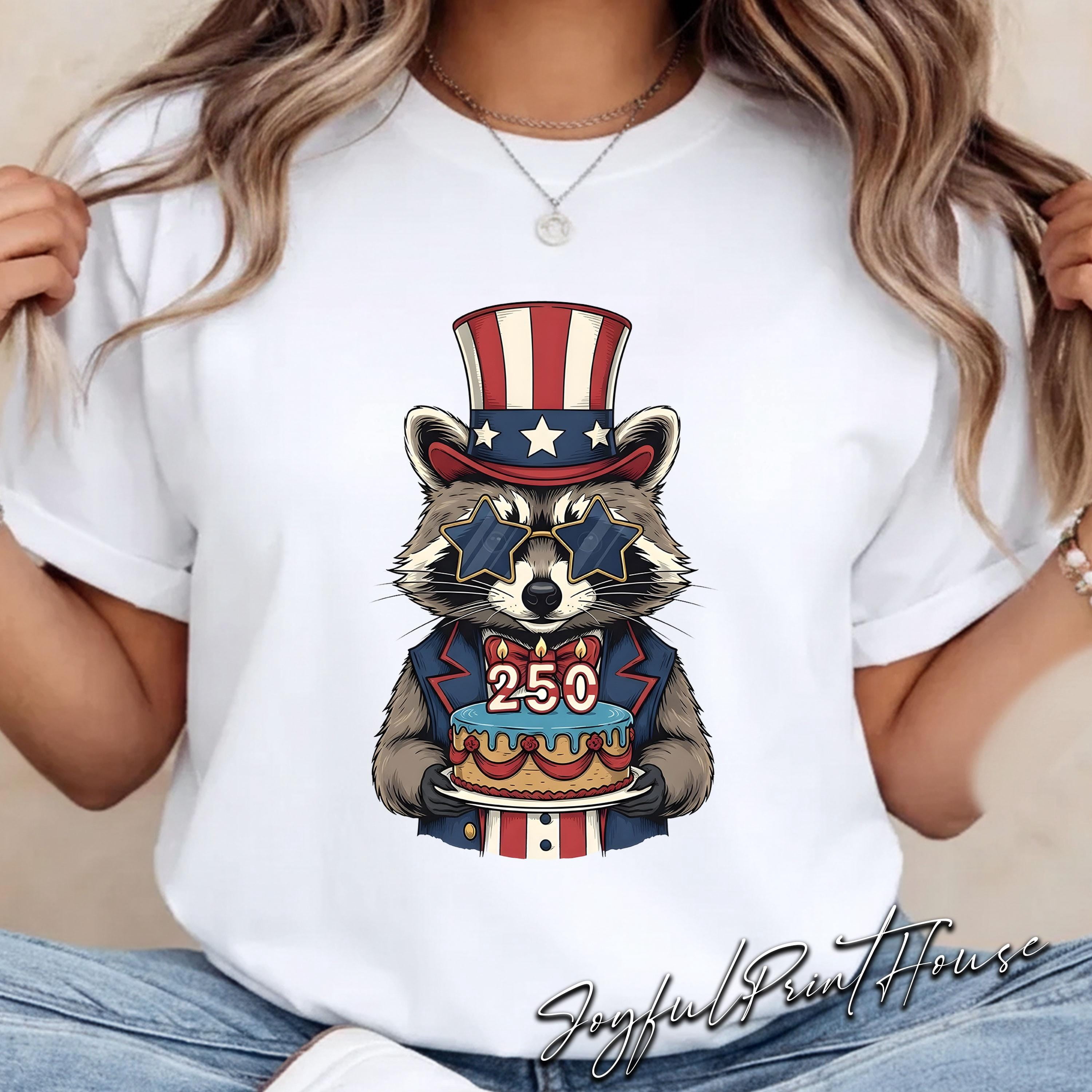 Teeso America 250 Years Shirt, Cute Patriotic Tee, USA Birthday Cake ...