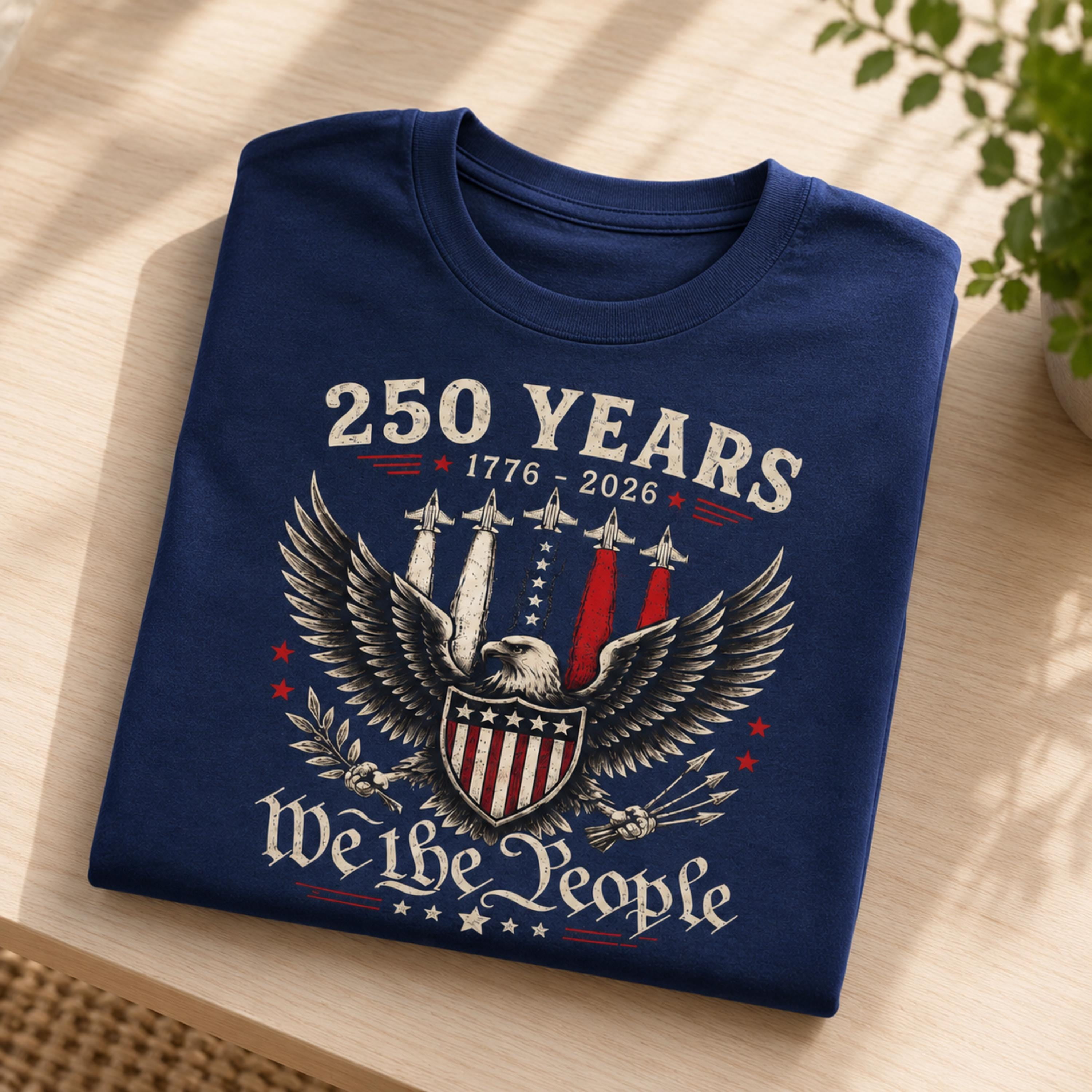 Teeso America 250th Anniversary Shirt | USA 250 Years Eagle T-Shirt ...