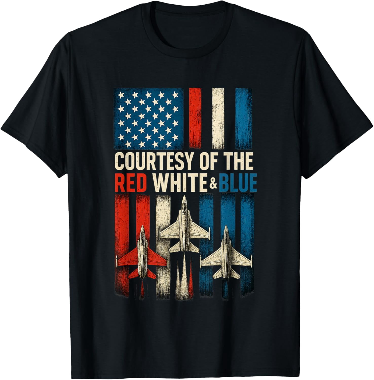 Teeso Courtesy of The Red White and Blue Vintage America Us Flag T ...