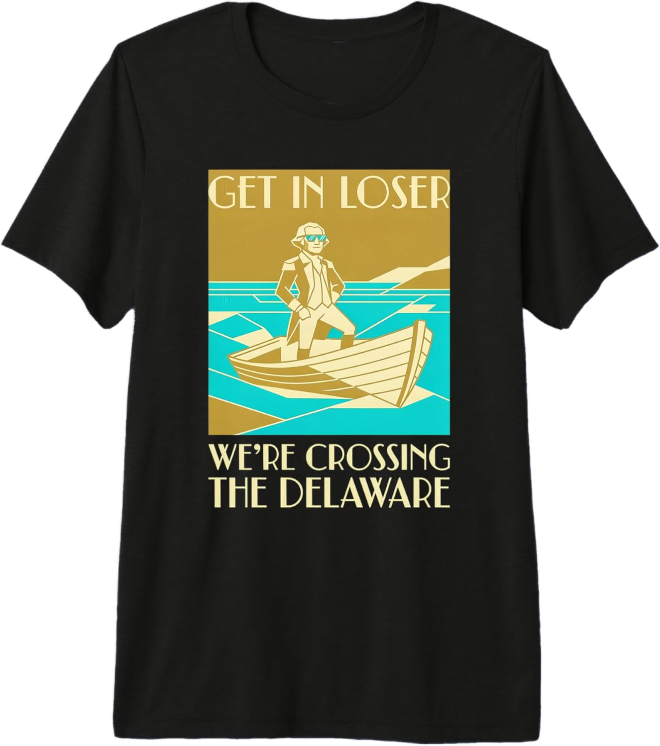 Teeso Crossing The Delaware 250th Anniversary Tri-Blend T-Shirt, White ...