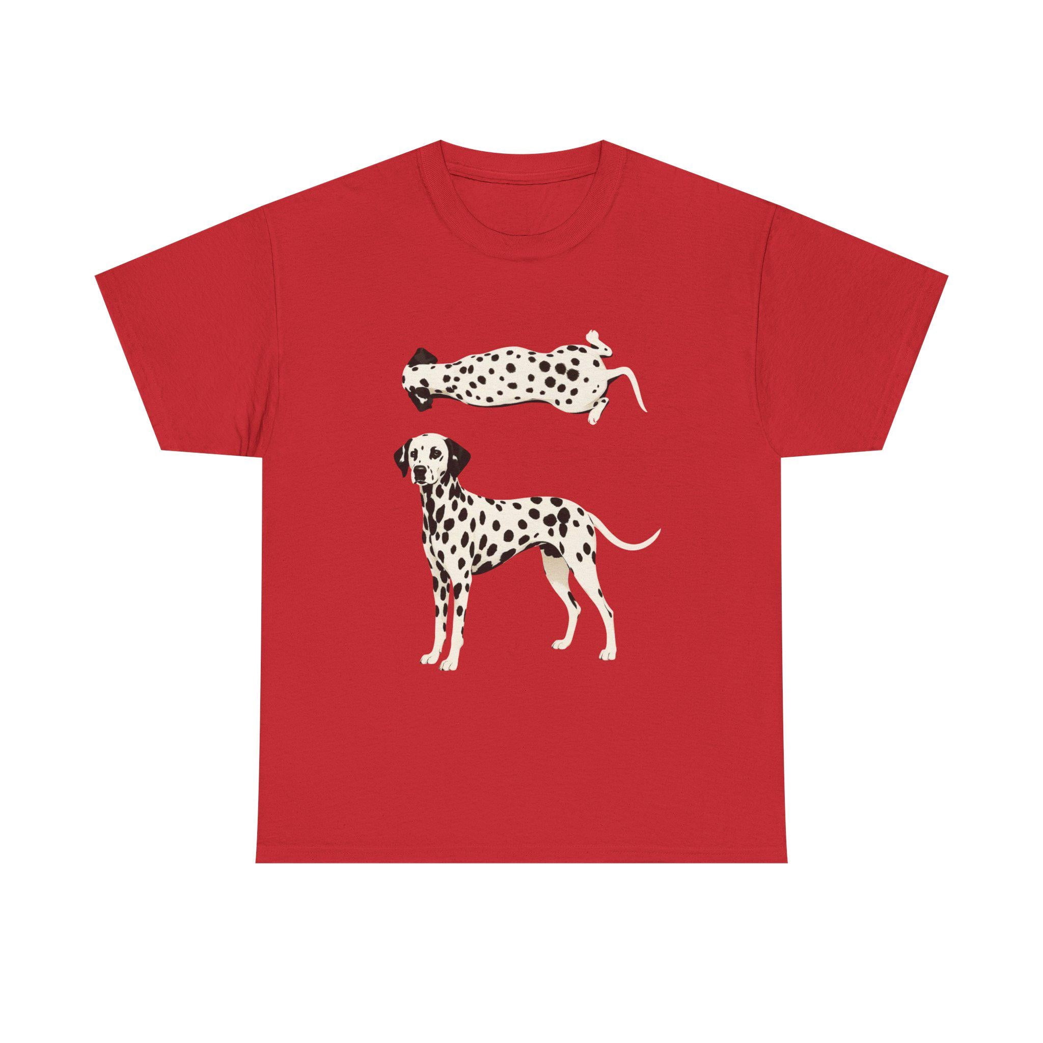 Teeso Dalmatian Illustration Tee | Two Dalmatians on Red Background ...